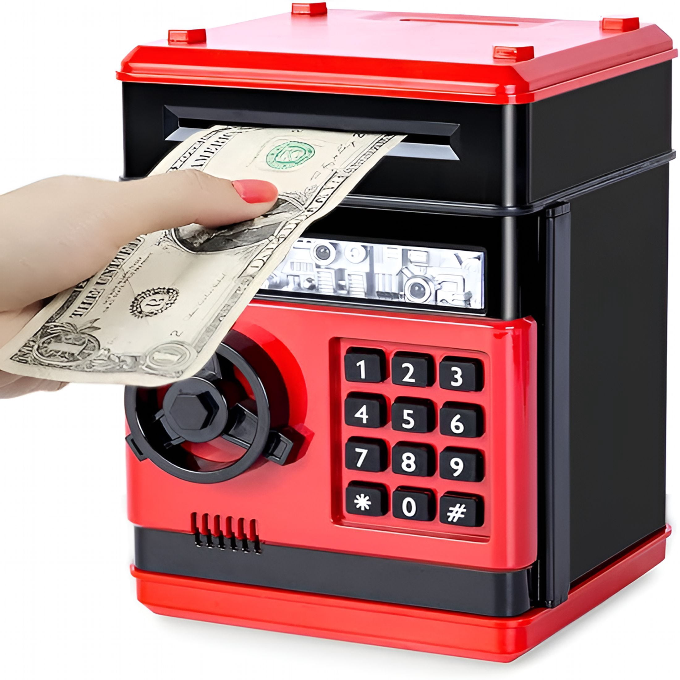 BESTSKY Piggy Bank Cash Coin Can ATM Bank Electronic Coin Money Bank ...