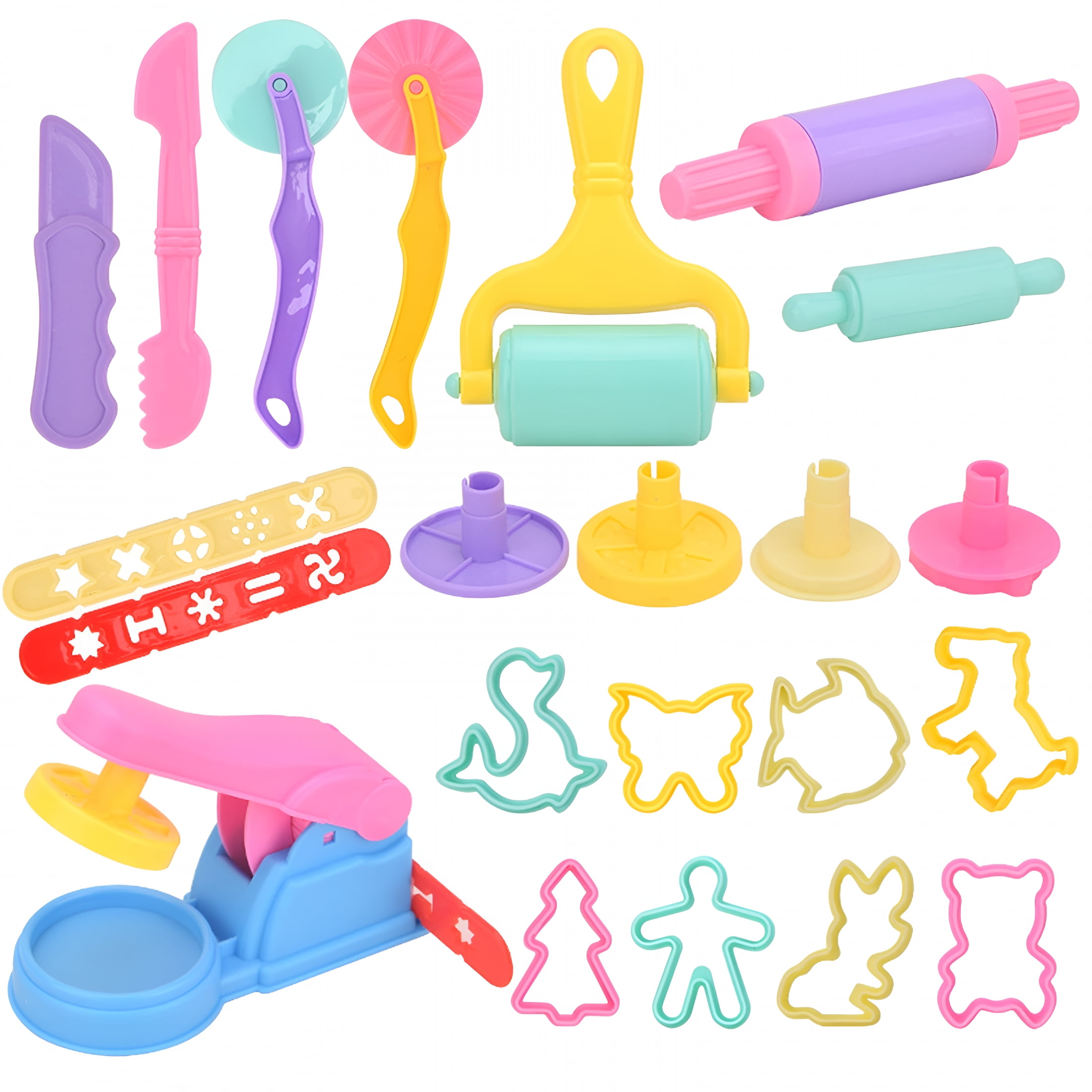 BESTSKY Playdough Tool Kit - Kids DIY Plasticine Mold Accessories Set ...