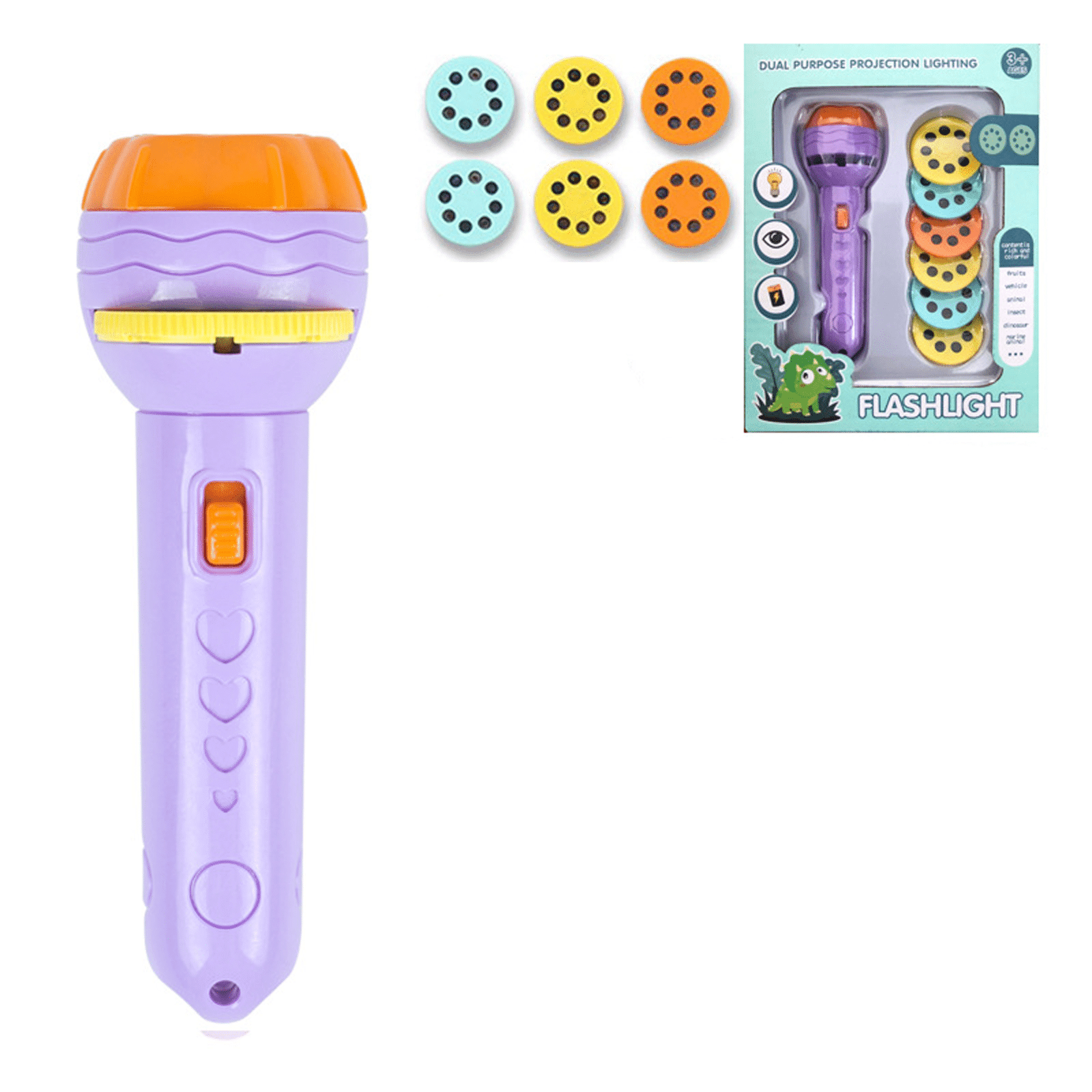 BESTSKY Projection Flashlight Educational Enlightenment Educational Toy ...