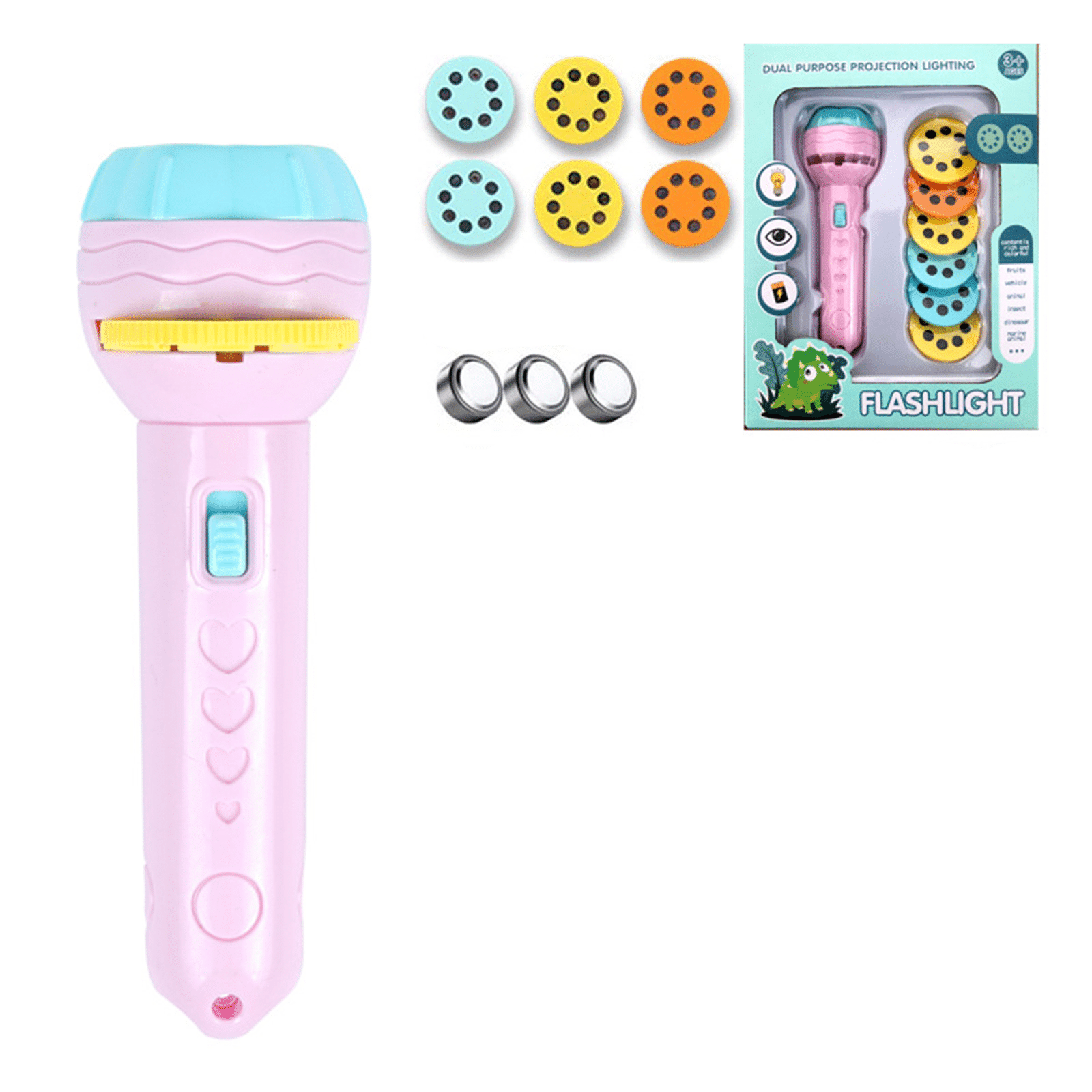 BESTSKY Projection Flashlight Toy Abs Material Early Learning Dinosaur ...