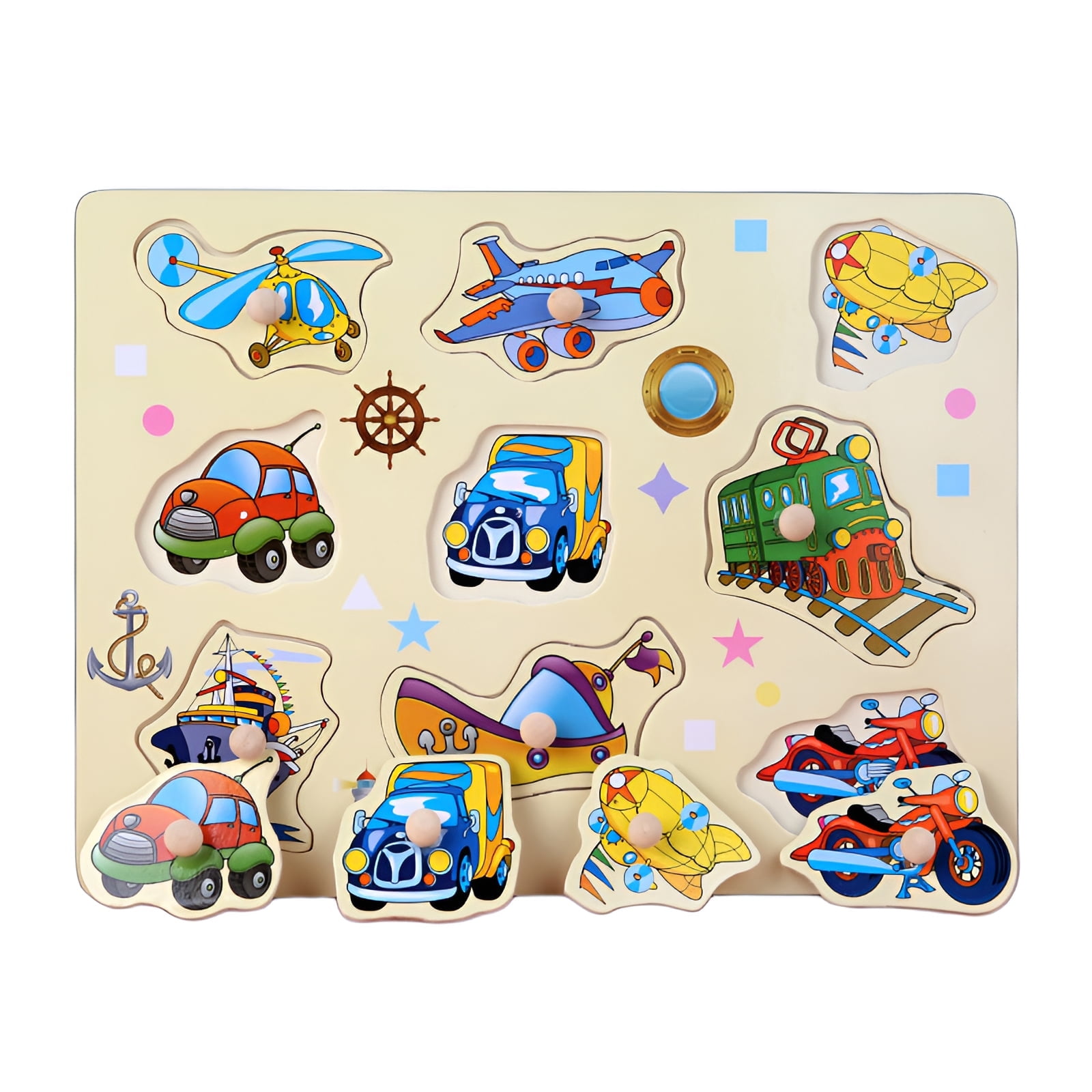 BESTSKY Puzzles for Toddlers 2-4,Safe Puzzle Play Wooden Puzzles ...