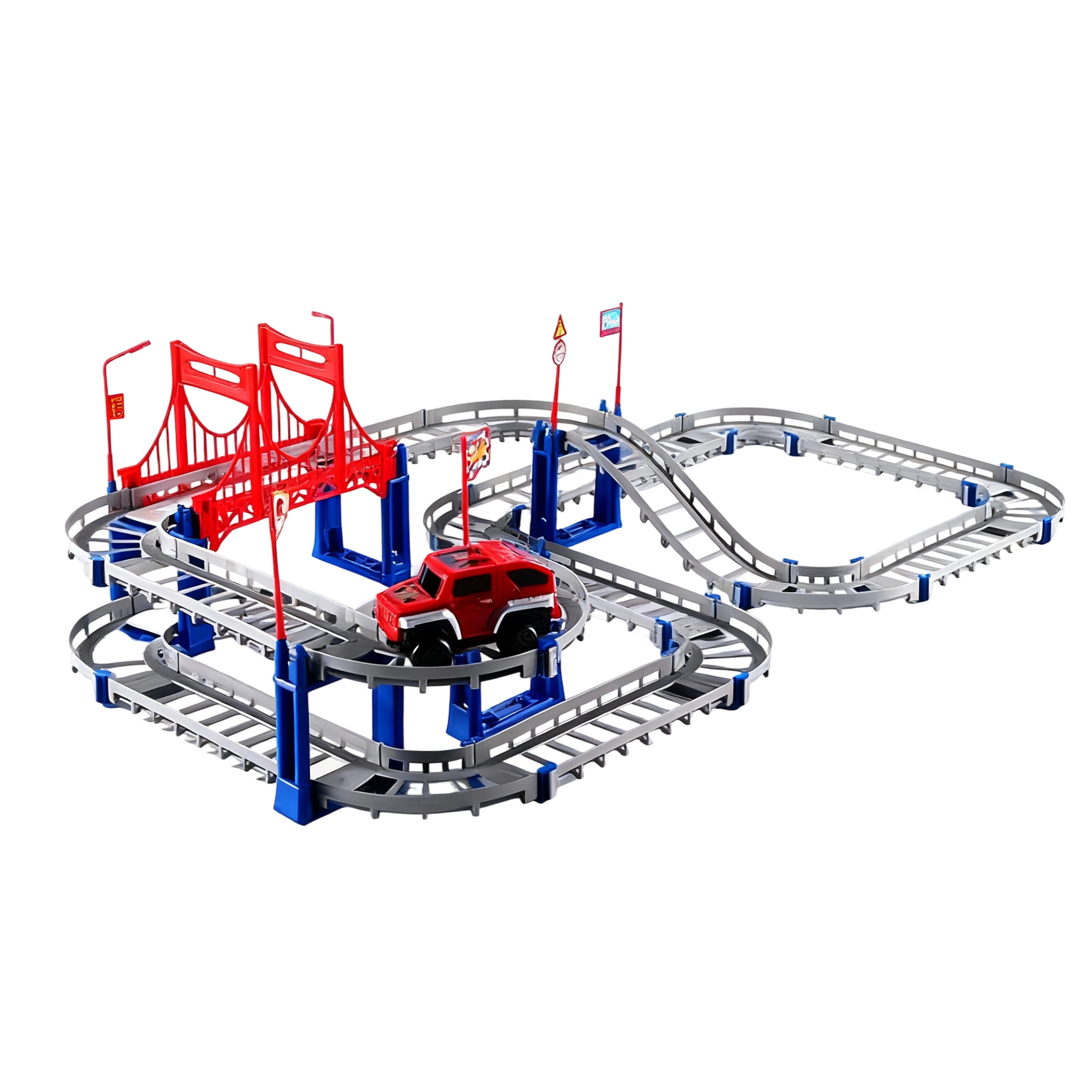 BESTSKY Race Track,Gray Track Race Track for Toddlers 1-3,with 90 Track ...