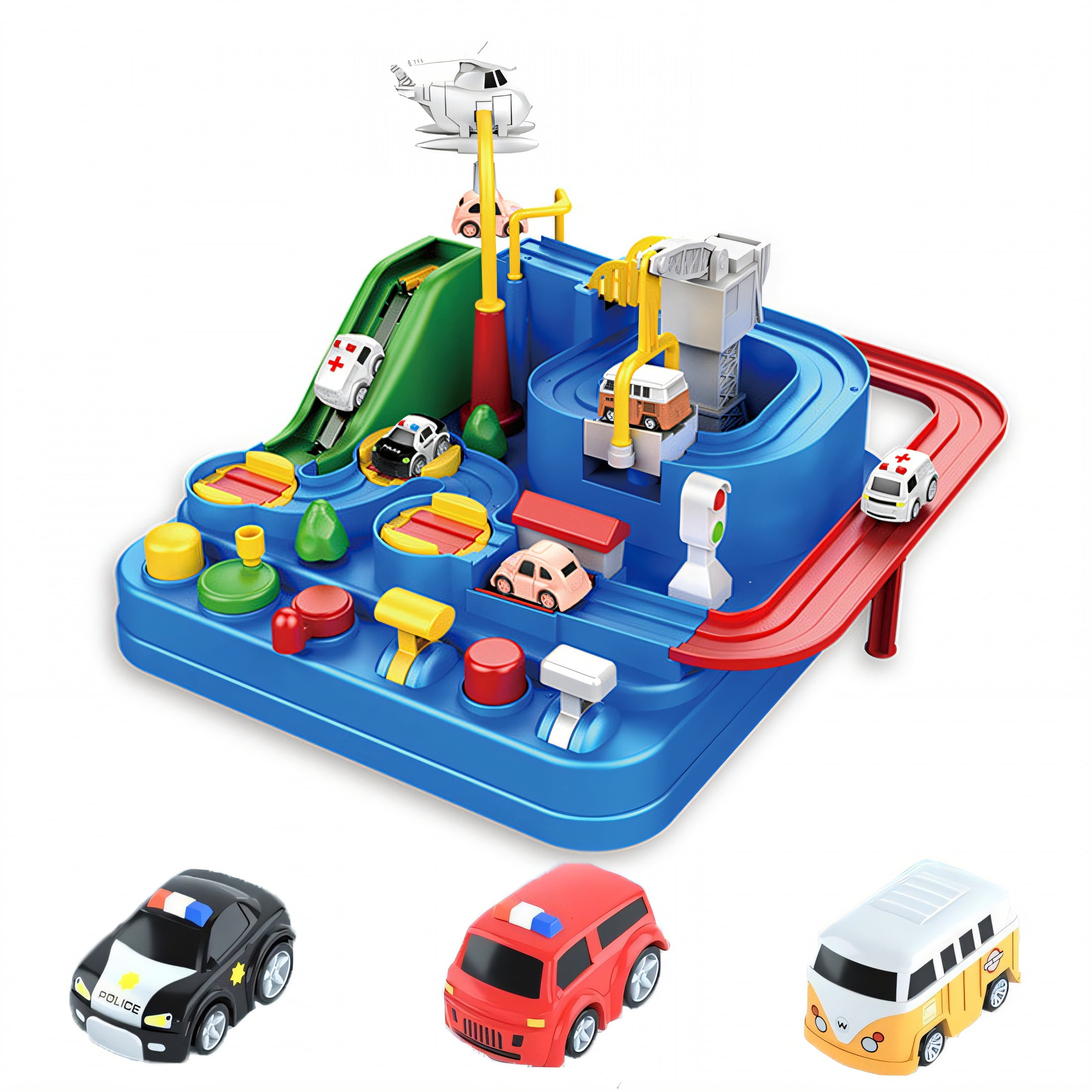 BESTSKY Race Tracks for Kids Ages 4-8,Gravity Design Kids Car Track Set ...