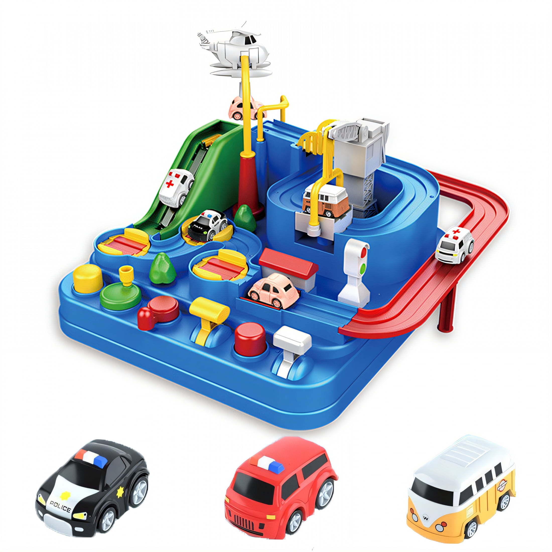 BESTSKY Race Tracks for Kids Ages 4-8,Motor Skills Kids Car Track Set ...