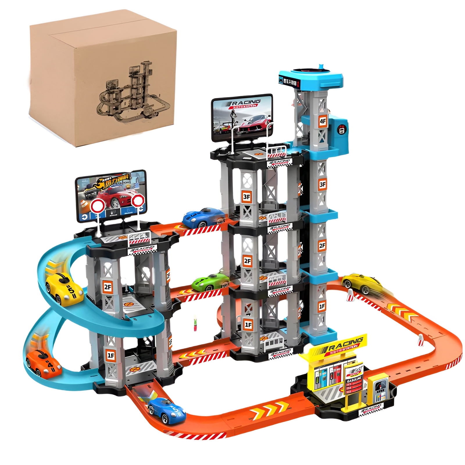 BESTSKY Race Tracks for Kids Ages 4-8,Science Interest Kids Car Track ...