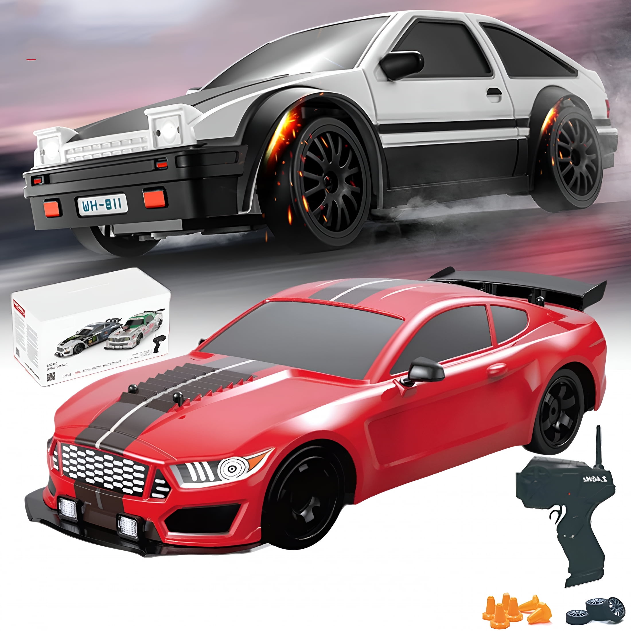 BESTSKY Rc Drift Vapor Car,1/43 Tabletop Rc Drift Car,1/16 Skid Motors ...