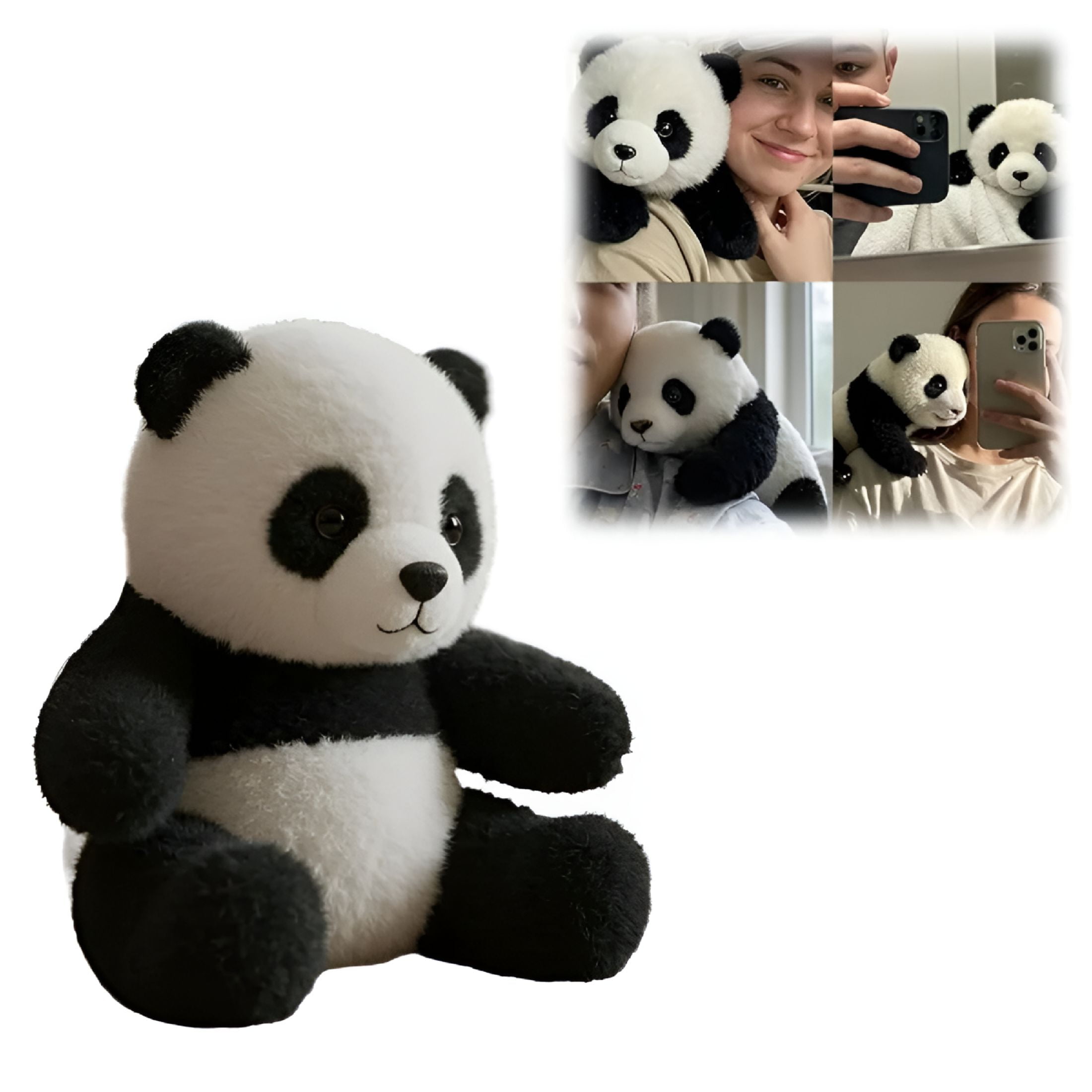 BESTSKY Realistic Panda Plush Toy,Panda Stuffed Animal with Real ...