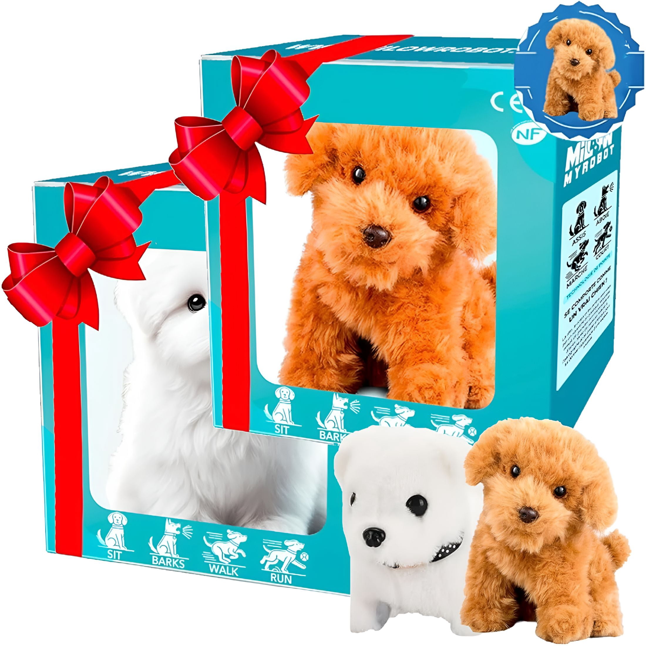 BESTSKY Robot Puppy,Realistic Robot Puppy,Robot Puppy That Acts Like a ...