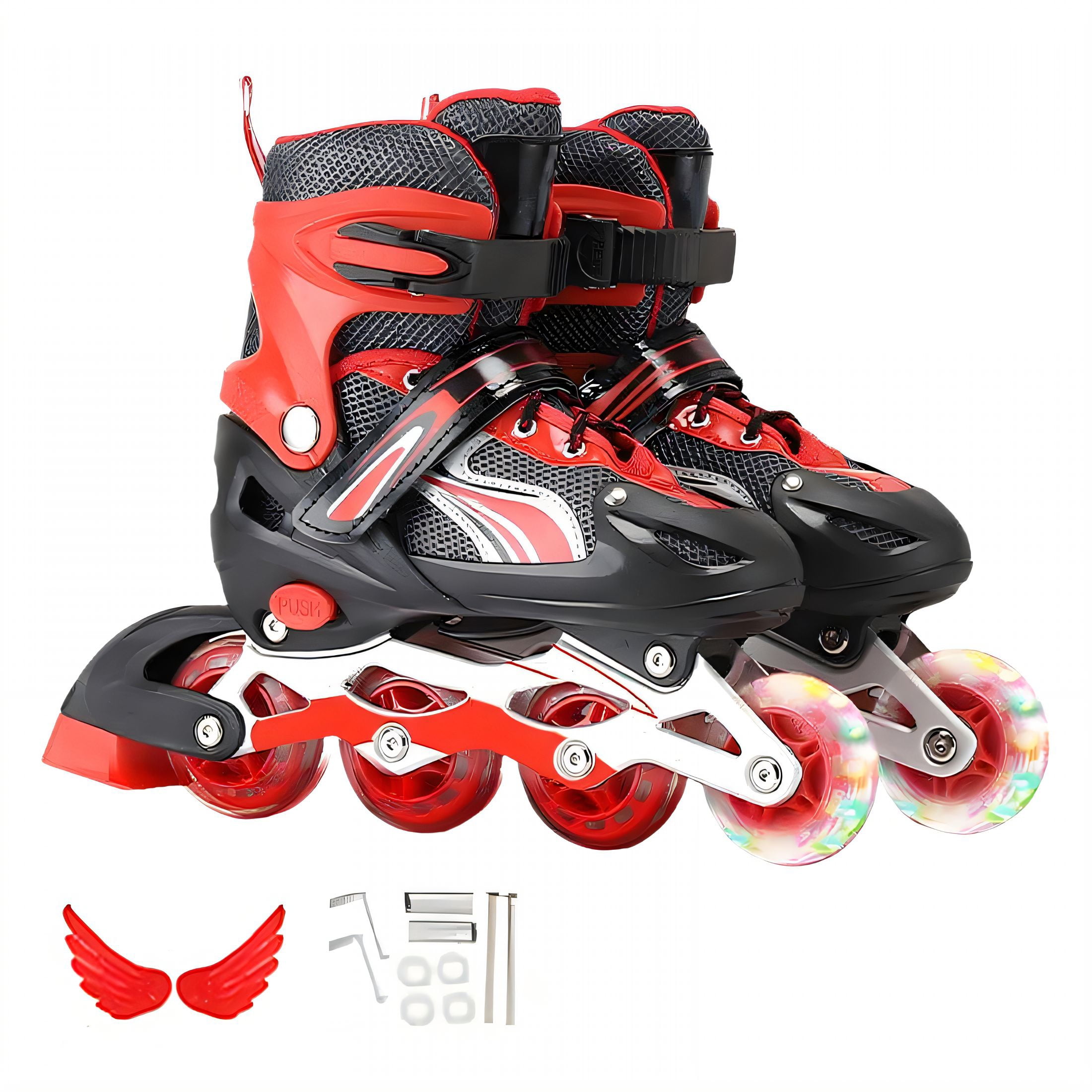 BESTSKY Roller Skates,Durable-Feel Artificial Leather Roller Blades ...