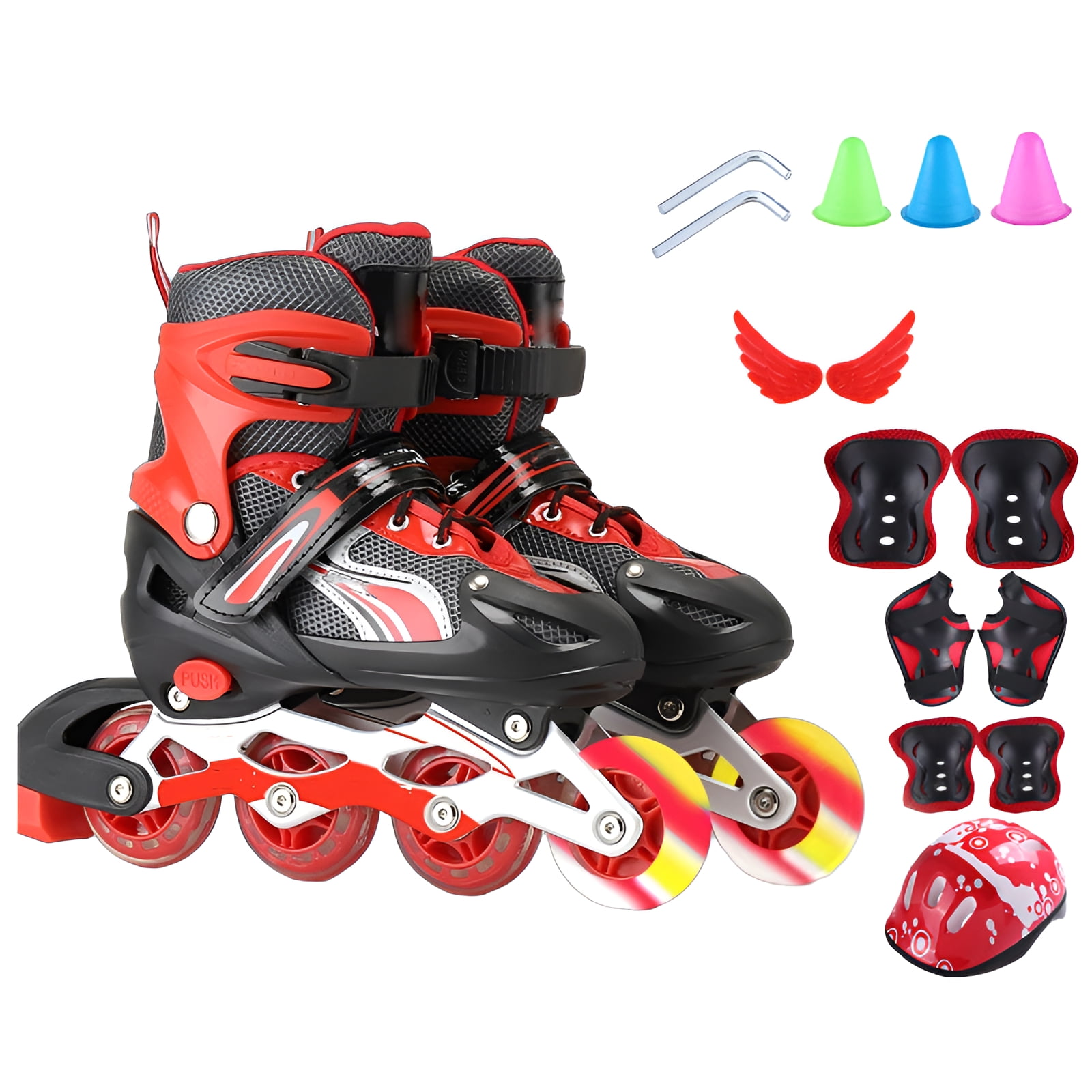 BESTSKY Roller Skates,Impact-Resistant Layout Enhanced Steadiness ...