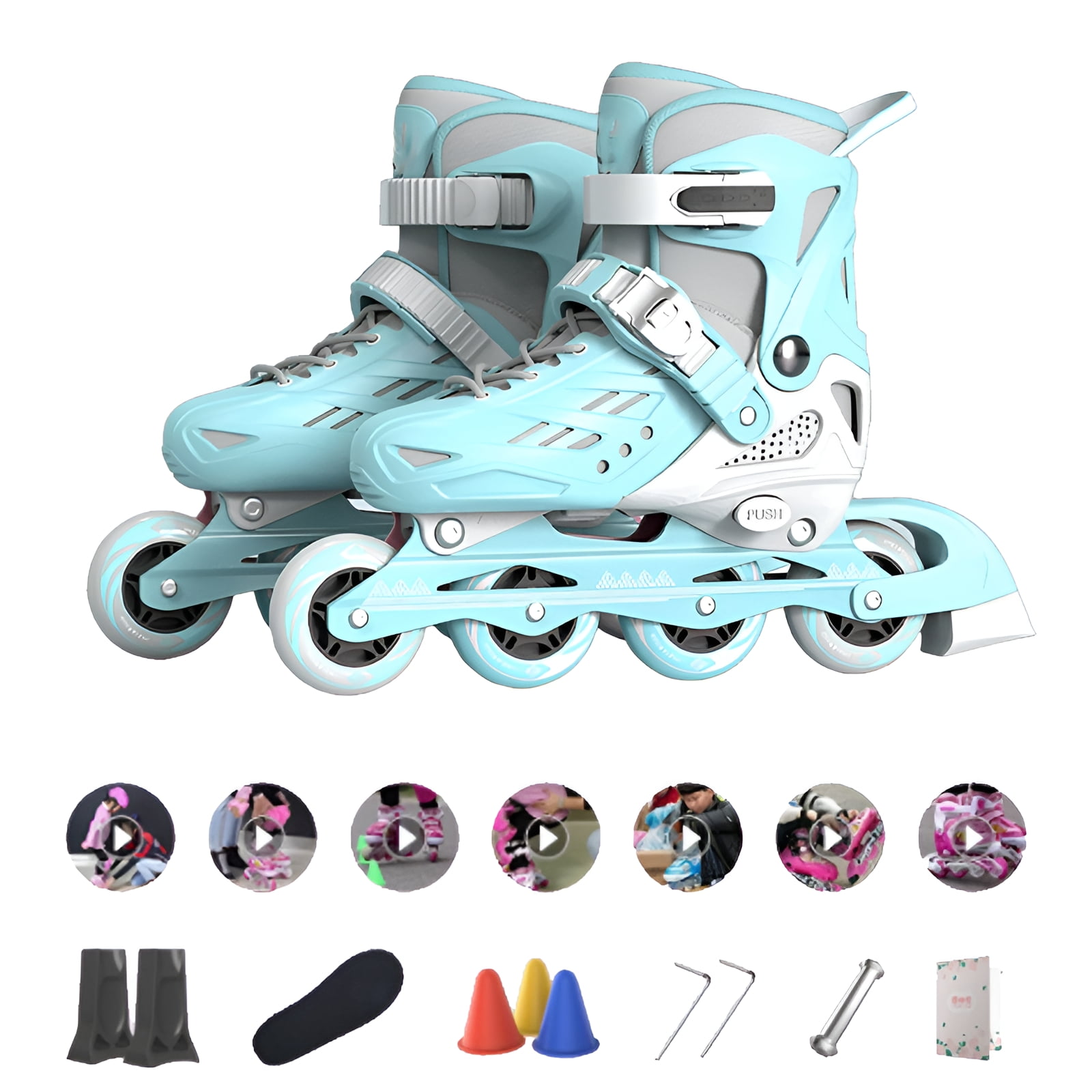 BESTSKY Roller Skates,Reinforced Frame System Strong Stability Patines ...