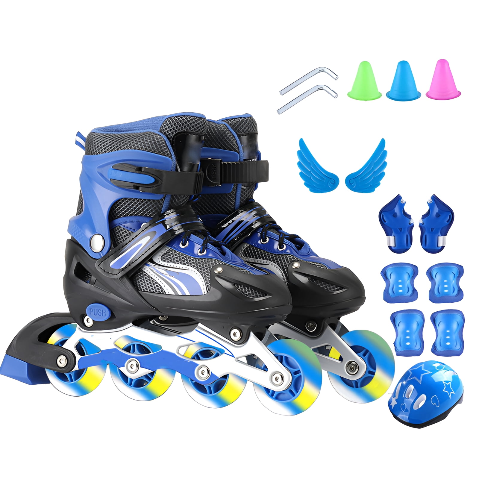 BESTSKY Roller Skates,Shockproof Construction Model Secure Positioning ...