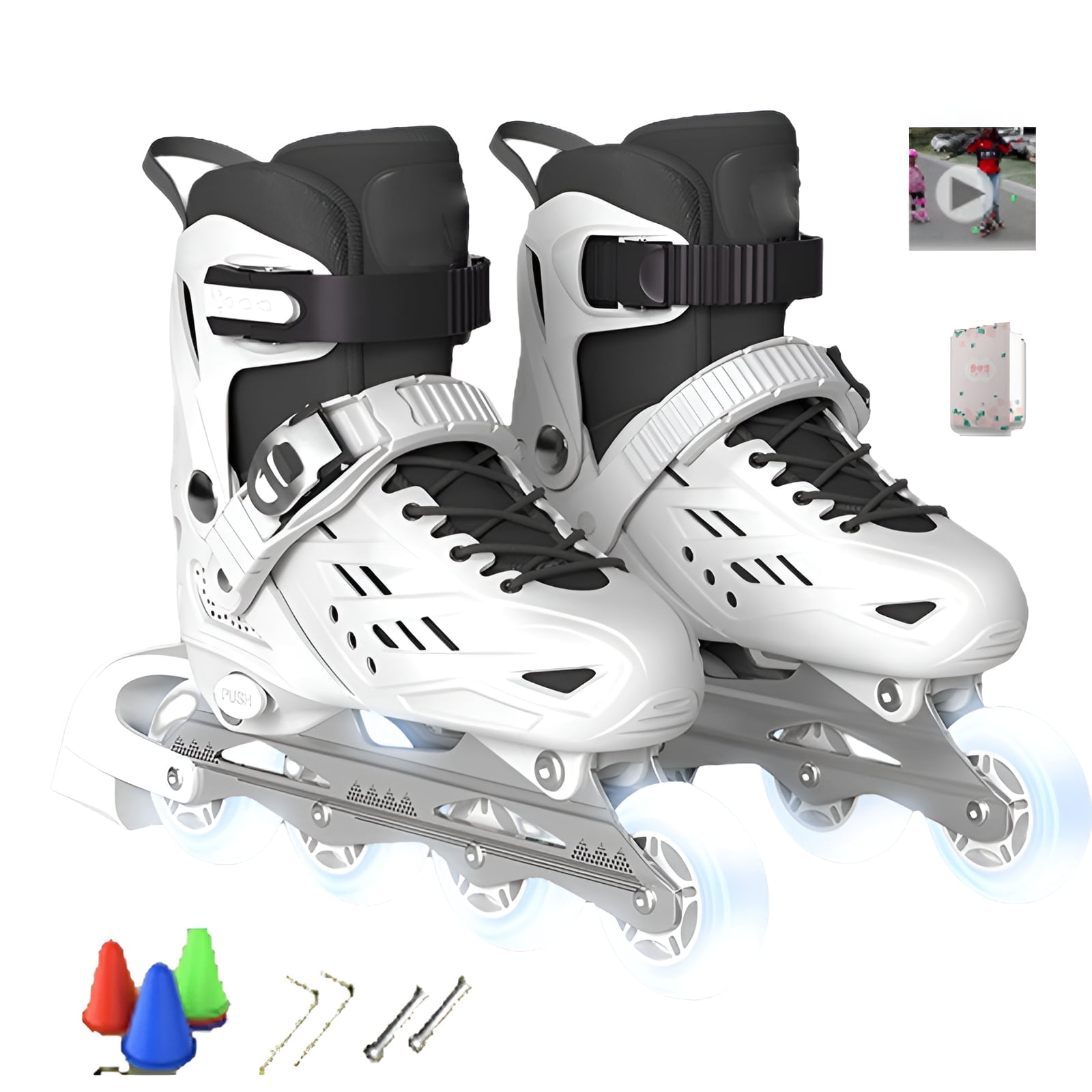 BESTSKY Roller Skates,Soft-Resist Layer Sudden-Force Balance Inline ...