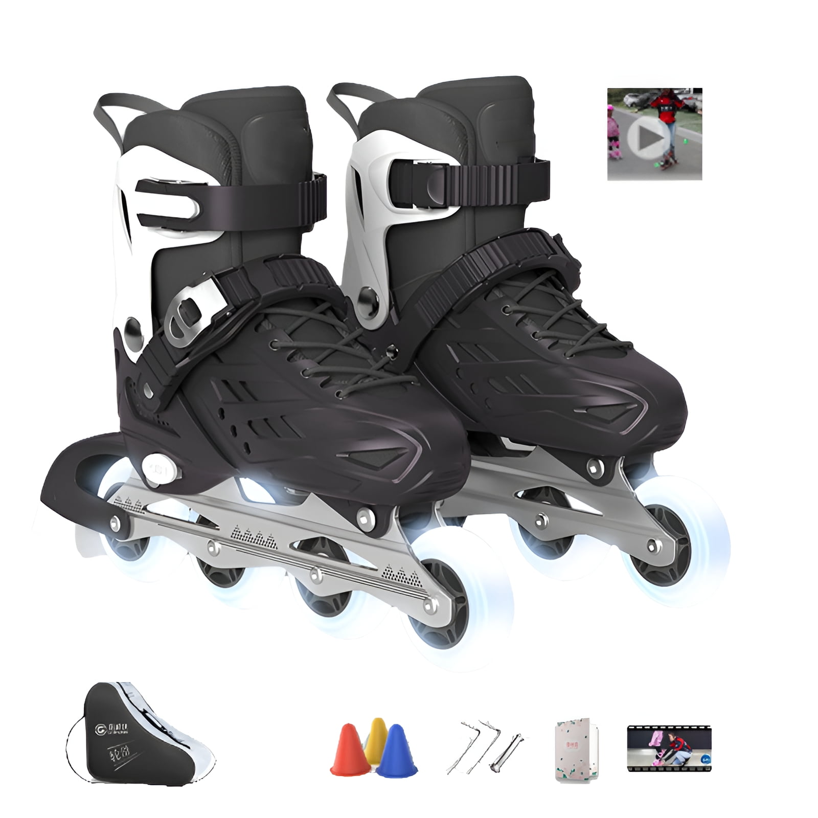 BESTSKY Roller Skates,Soft-Resist Layer Sudden-Force Balance Inline ...