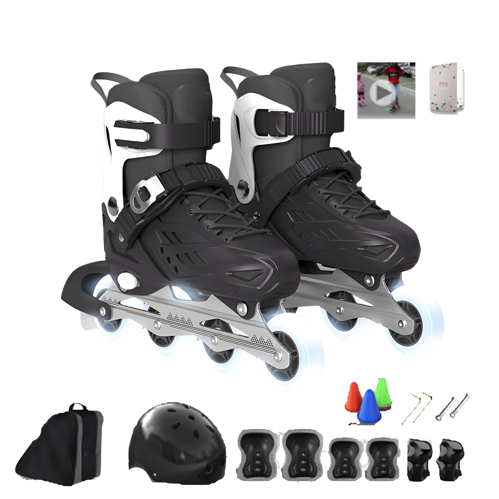 BESTSKY Roller Skates,Soft-Resist Layer Sudden-Force Balance Inline ...