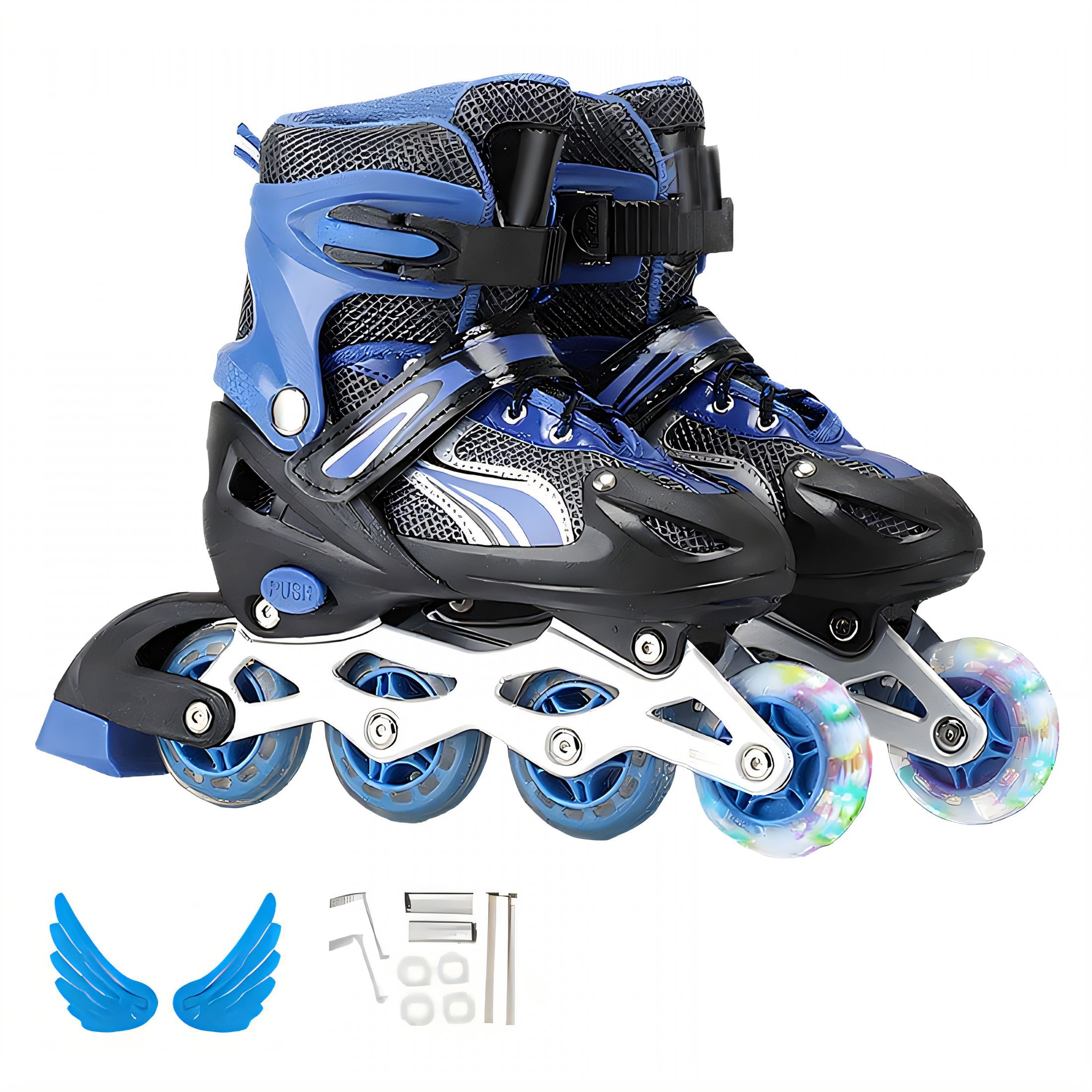 BESTSKY Roller Skates,Soft-Touch Pu Leather Roller Blades Adult Male ...