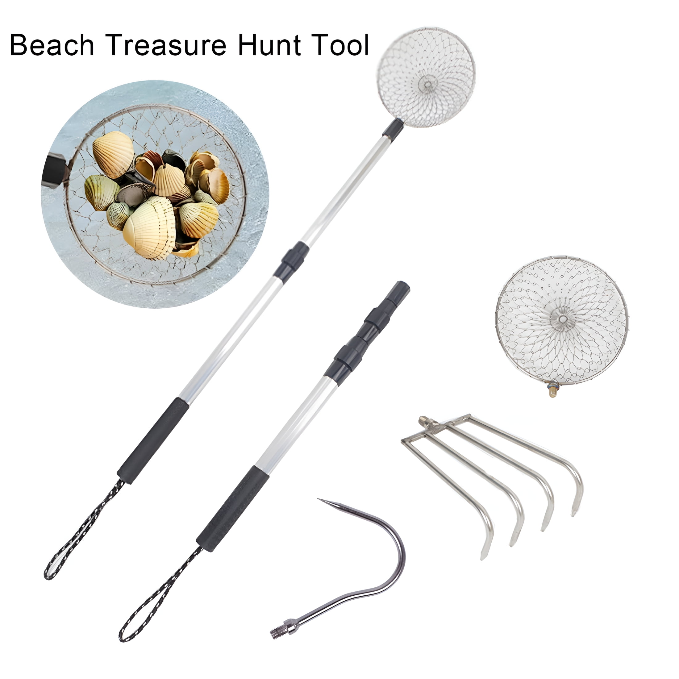 BESTSKY Sand Sifter Beach Scoop - Telescoping Shovel for Seashell ...