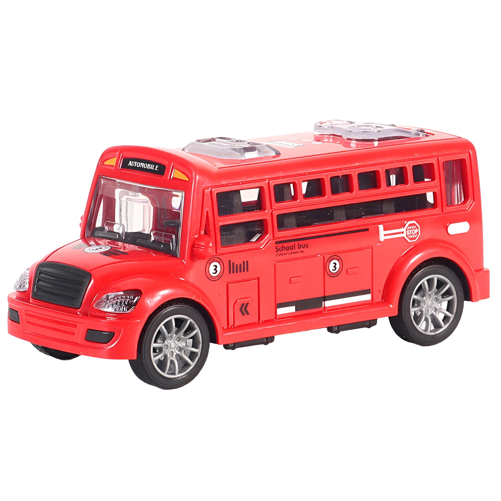 BESTSKY School Bus,Attract Attention Toy Car,Easy to Carry Car Toys,Red ...
