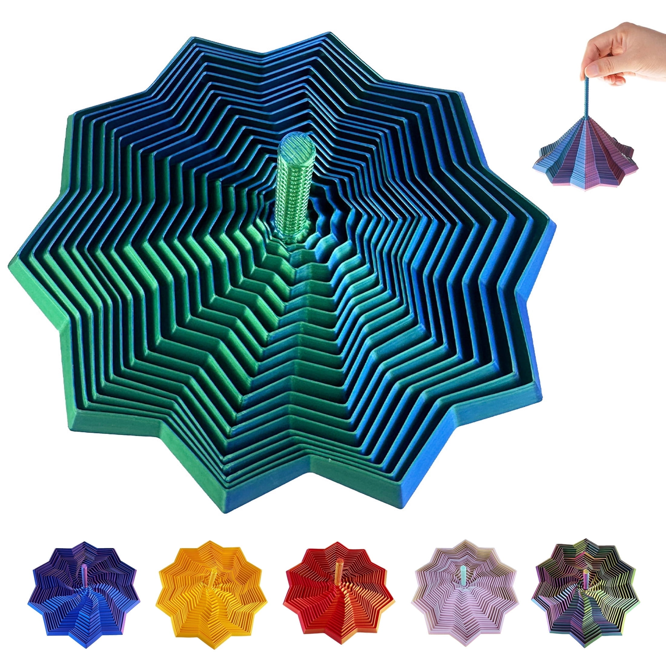 CYFW Sensory Fidget Star,3D Printed Fidgets Spiral Tower,Sensory Fidget ...
