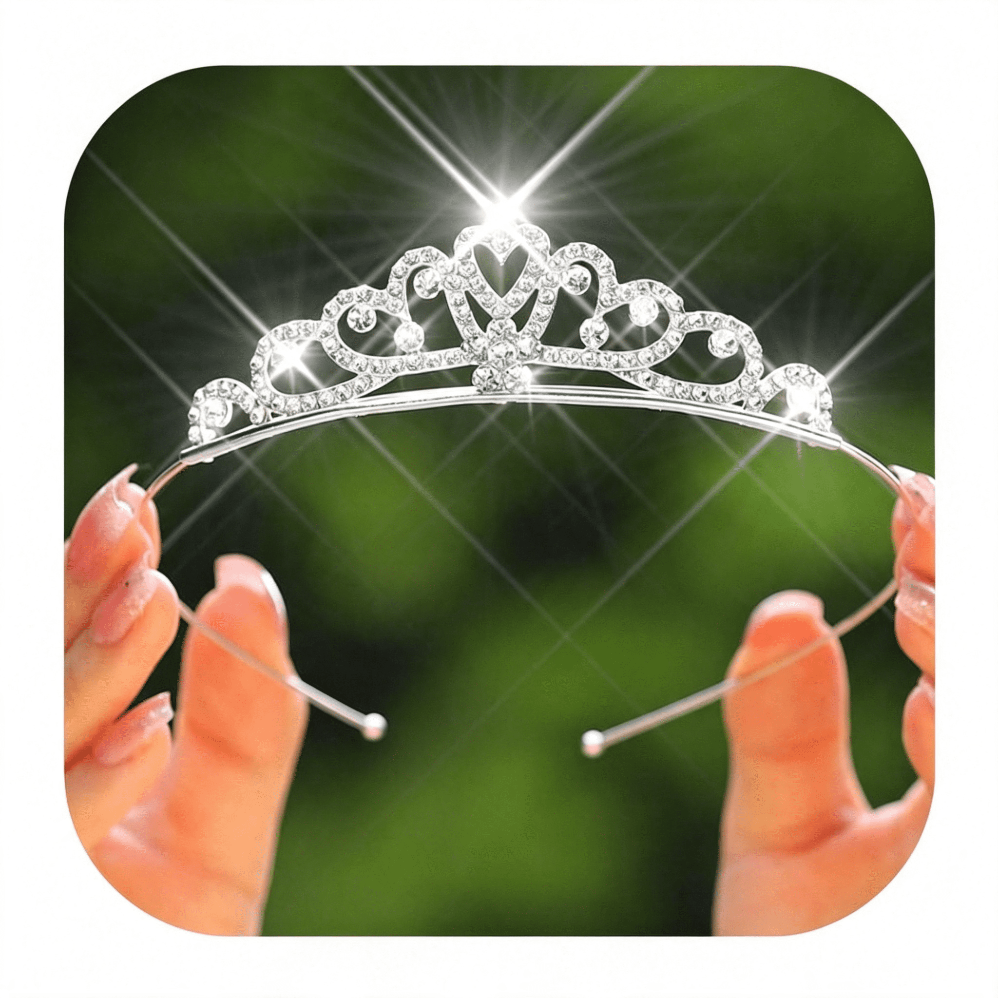 BESTSKY Silver Mini Tiara Small Princess Crown Tiaras Headband for Girl ...