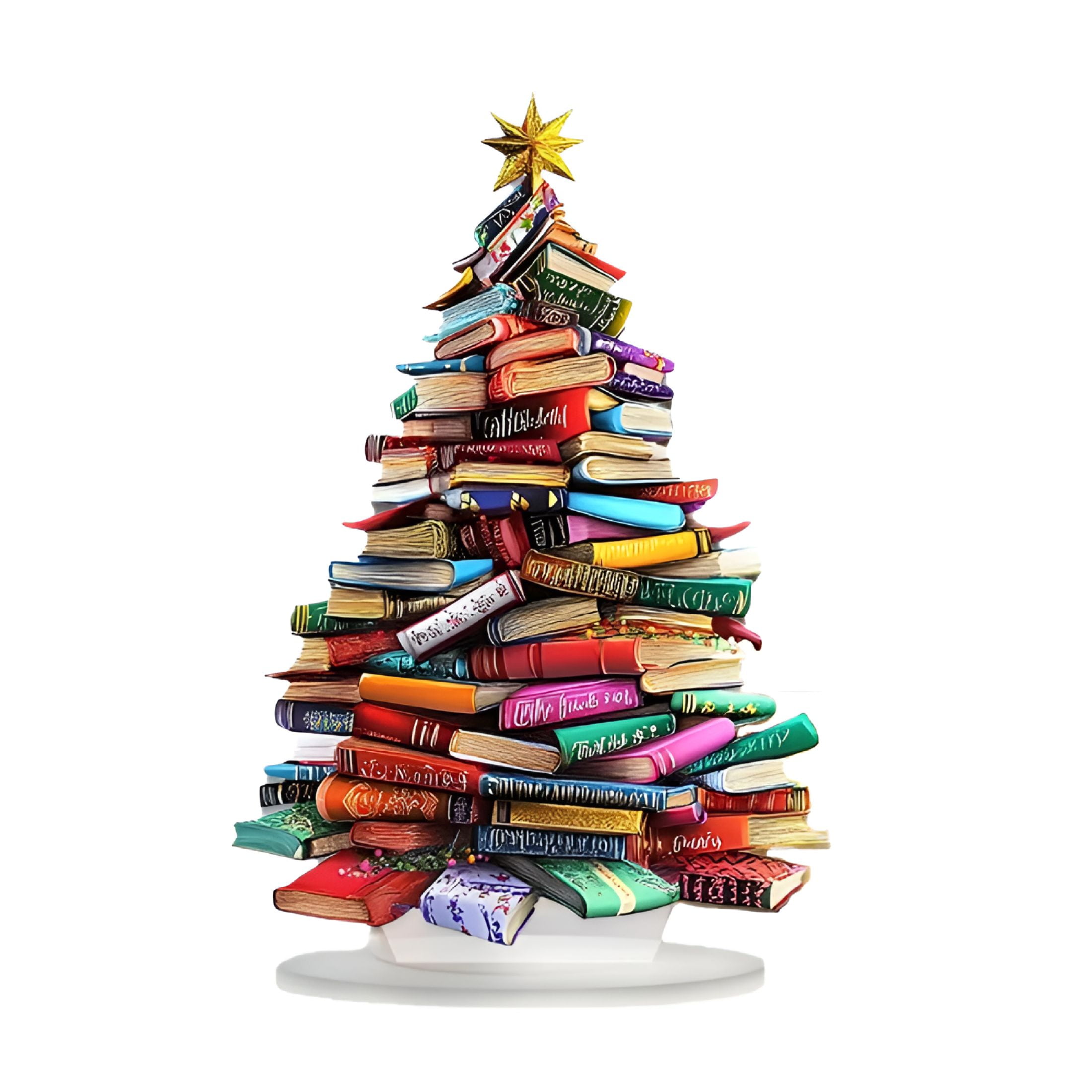 BESTSKY Small Christmas Tree Decoration,Book-Shaped Acrylic Desktop ...