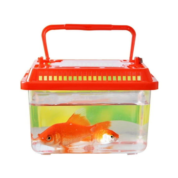 BESTSKY Small Fish Tank with Platform,Clear Plastic Reptile Habitat Box,Lightweight Turtle ...