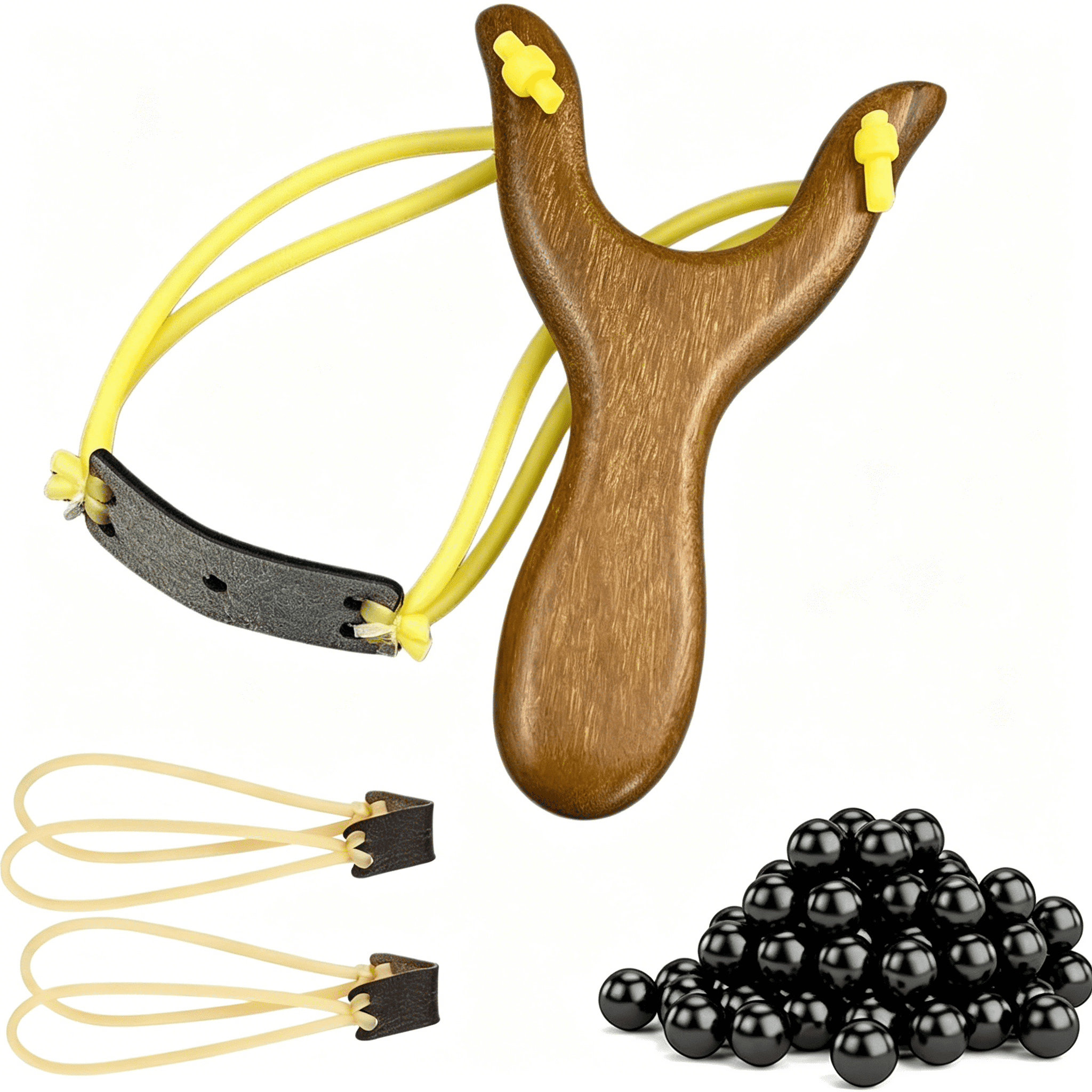 BESTSKY Solid Wooden Slingshot with Hunting Slingshot for Catapult Game ...