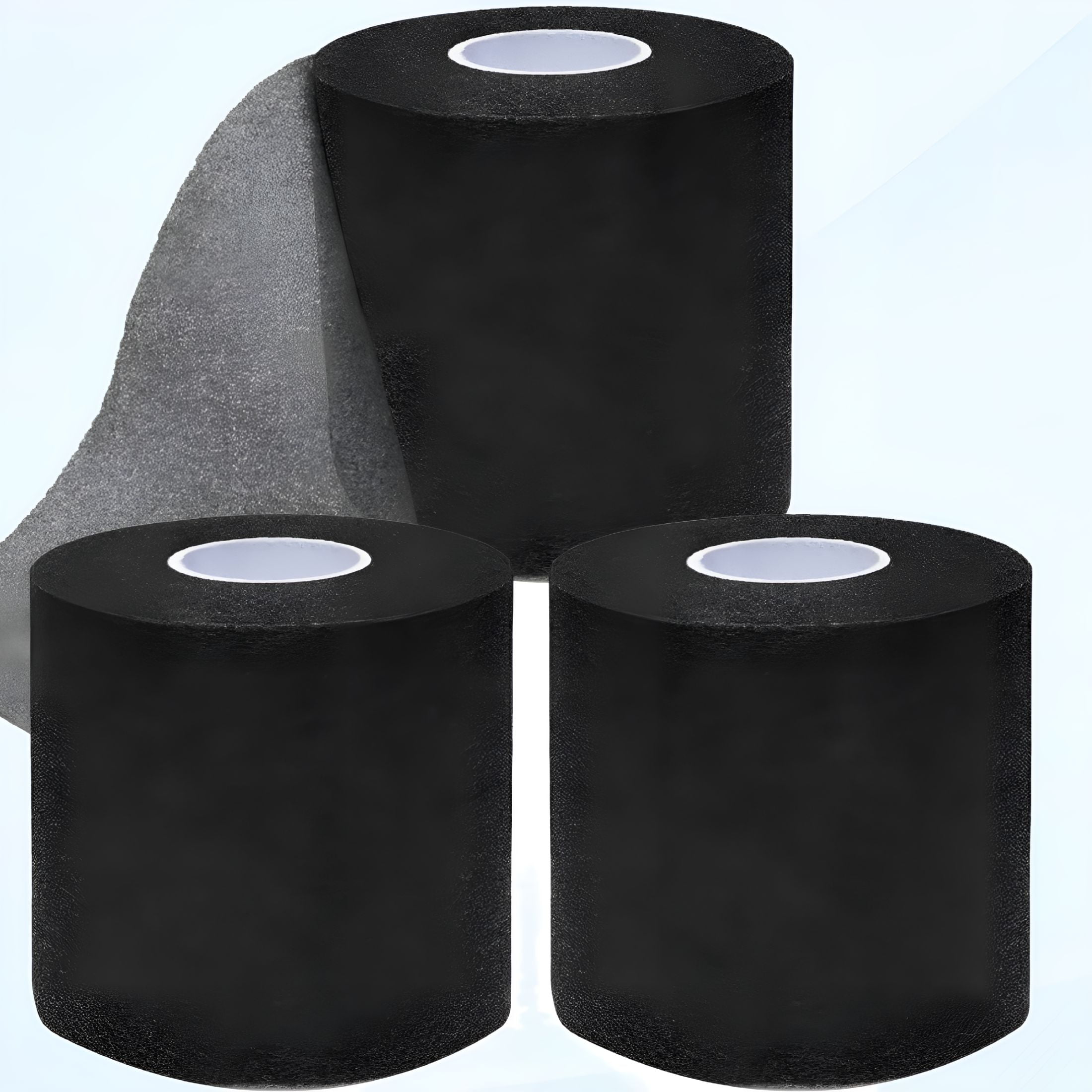BESTSKY Sports Pre-Wrap Tape, 3 Rolls of Black Pre-Wrap bands, Foam ...