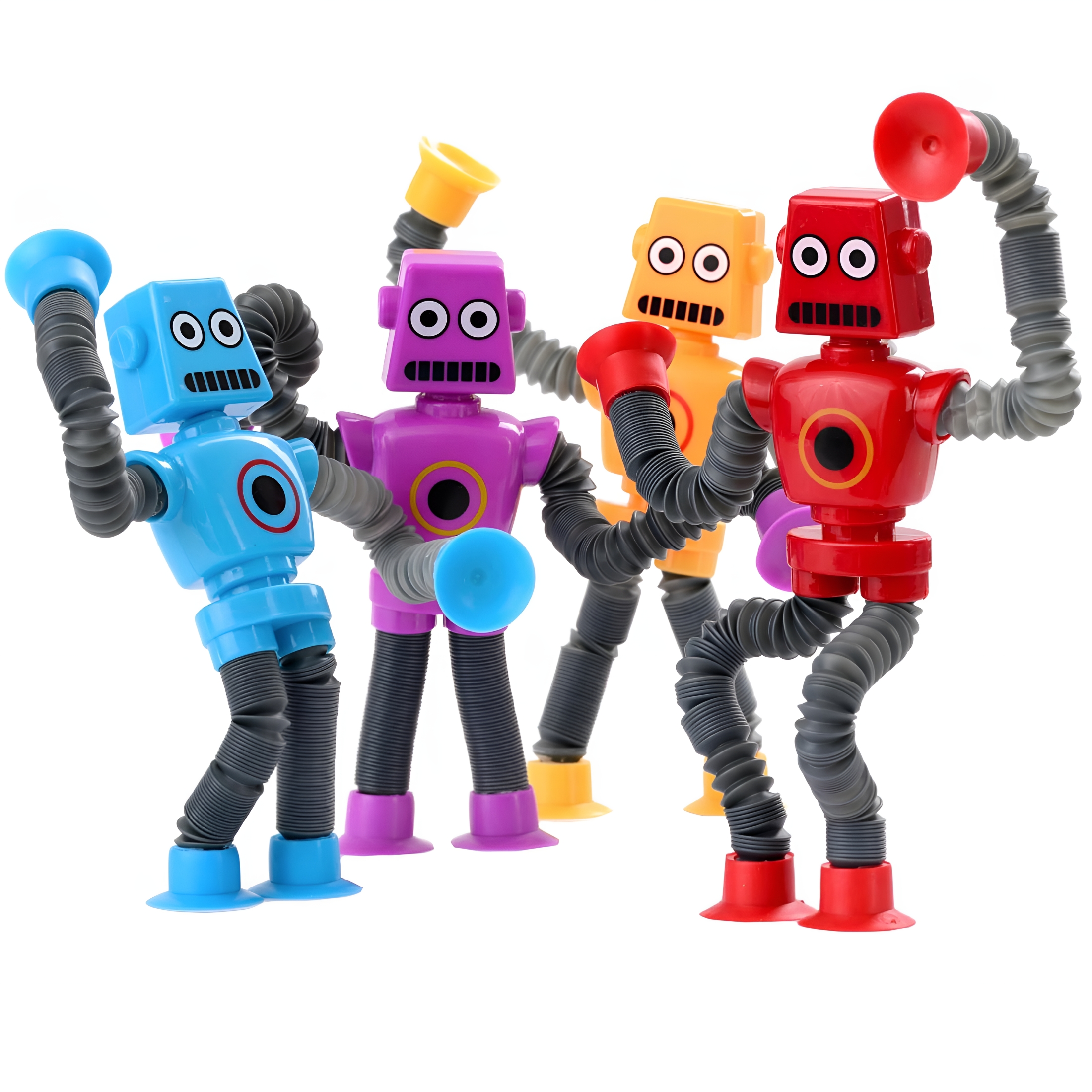 BESTSKY Suction Cup Robot Toy,Robot Toys for Kids 3-5 5-7,Pop Tubes ...