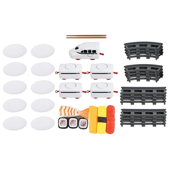 BESTSKY Sushi Trains Set Rotating Table Food Train Electric Train Toy ...