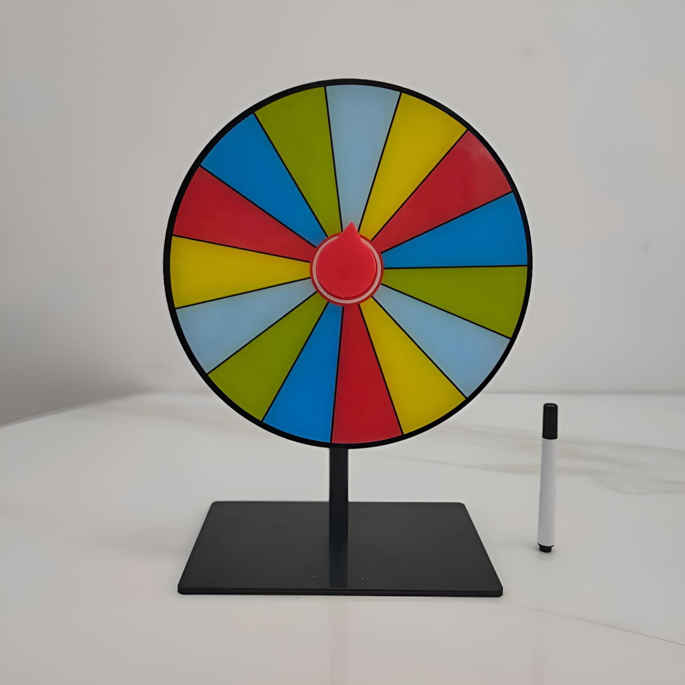 BESTSKY Tabletop Spinning Prize Wheel with Stand Dry Erase Spinner for ...