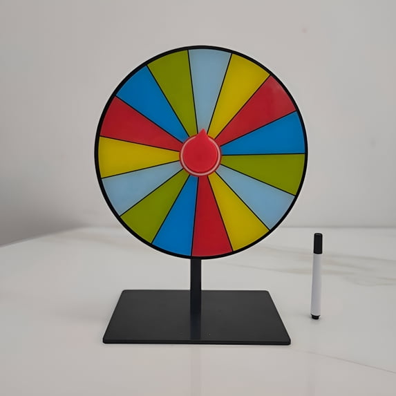 BESTSKY Tabletop Spinning Prize Wheel with Stand Dry Erase Spinner for ...
