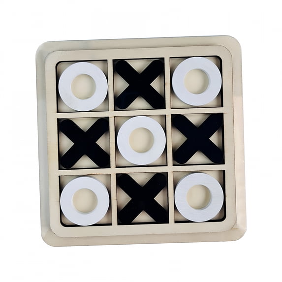 BESTSKY Tic Tac Toe Board Game Coffee Table Decor Night Activity Unique ...