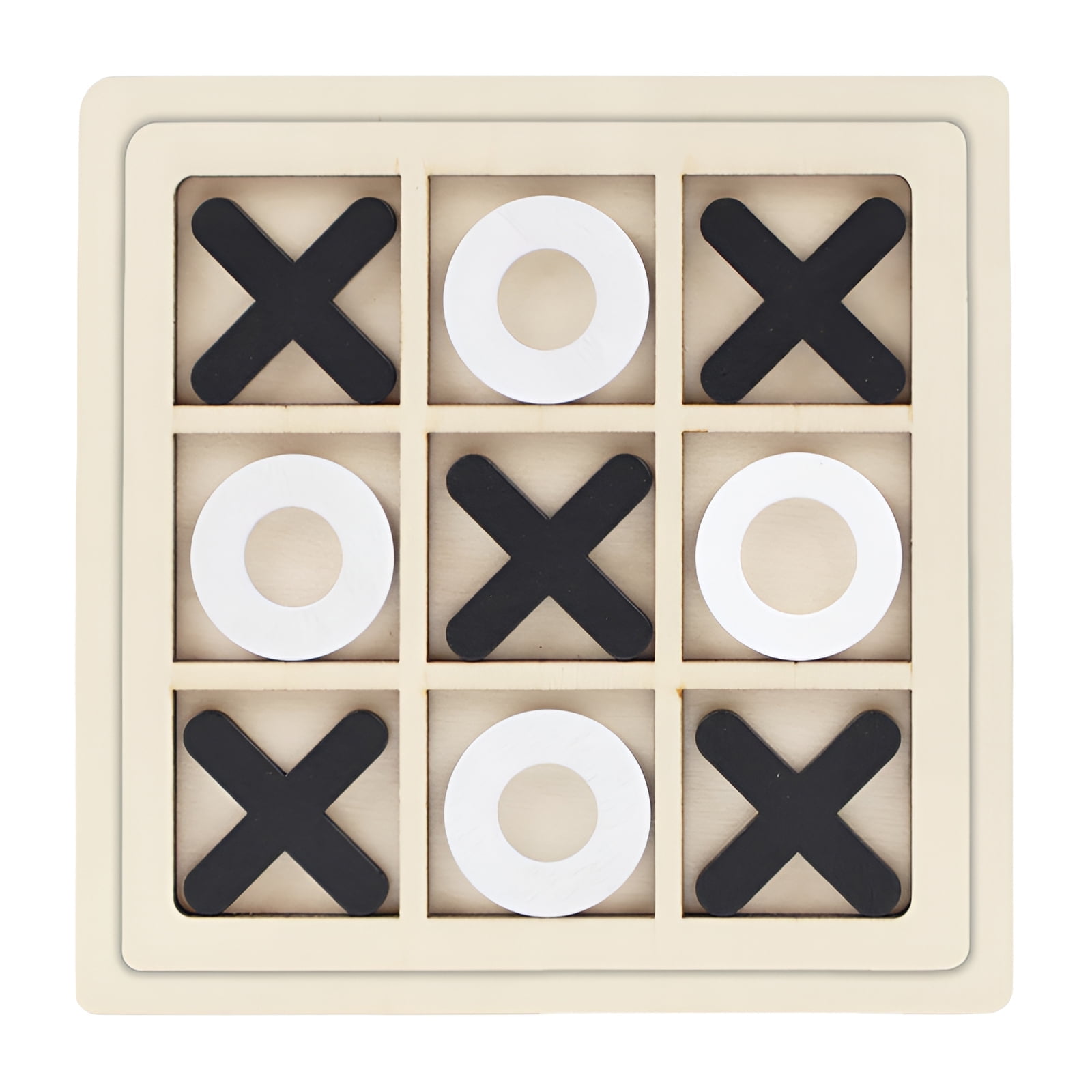 BESTSKY Tic Tac Toe Game,Wooden Xo Game Travel Games,Smooth Edges and ...