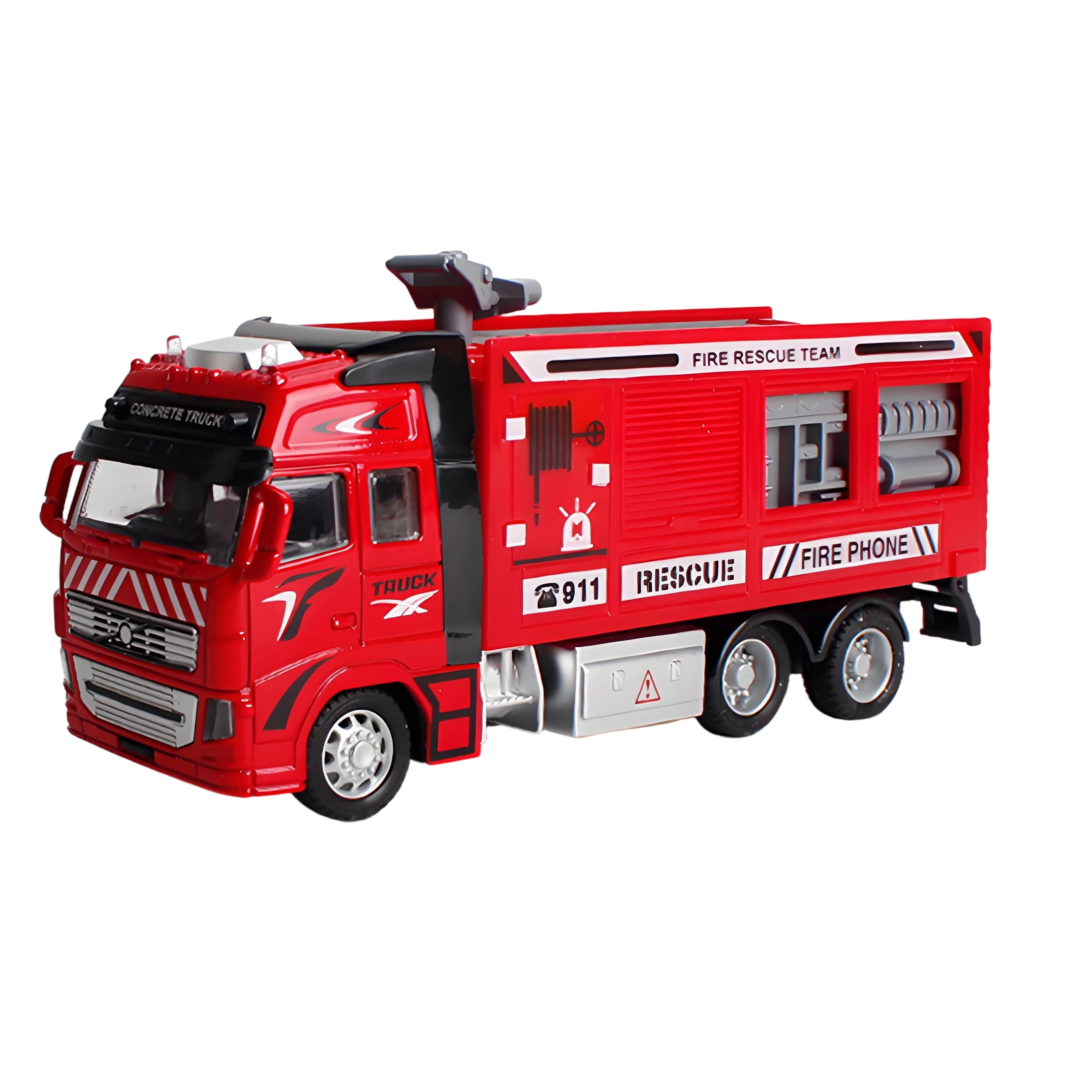 BESTSKY Toy Cars,Fire Truck Car Toys,Move Forward with Pull-Back Toy ...
