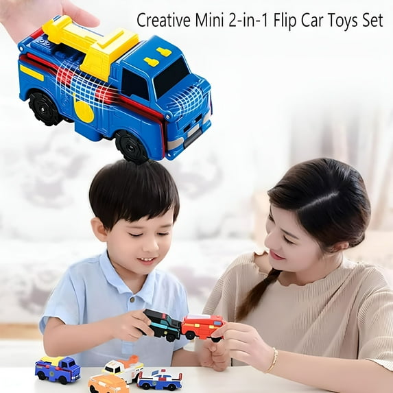 BESTSKY Transformable Cars,Dual-Design Toy Cars,Creative Mini 2-in-1 ...