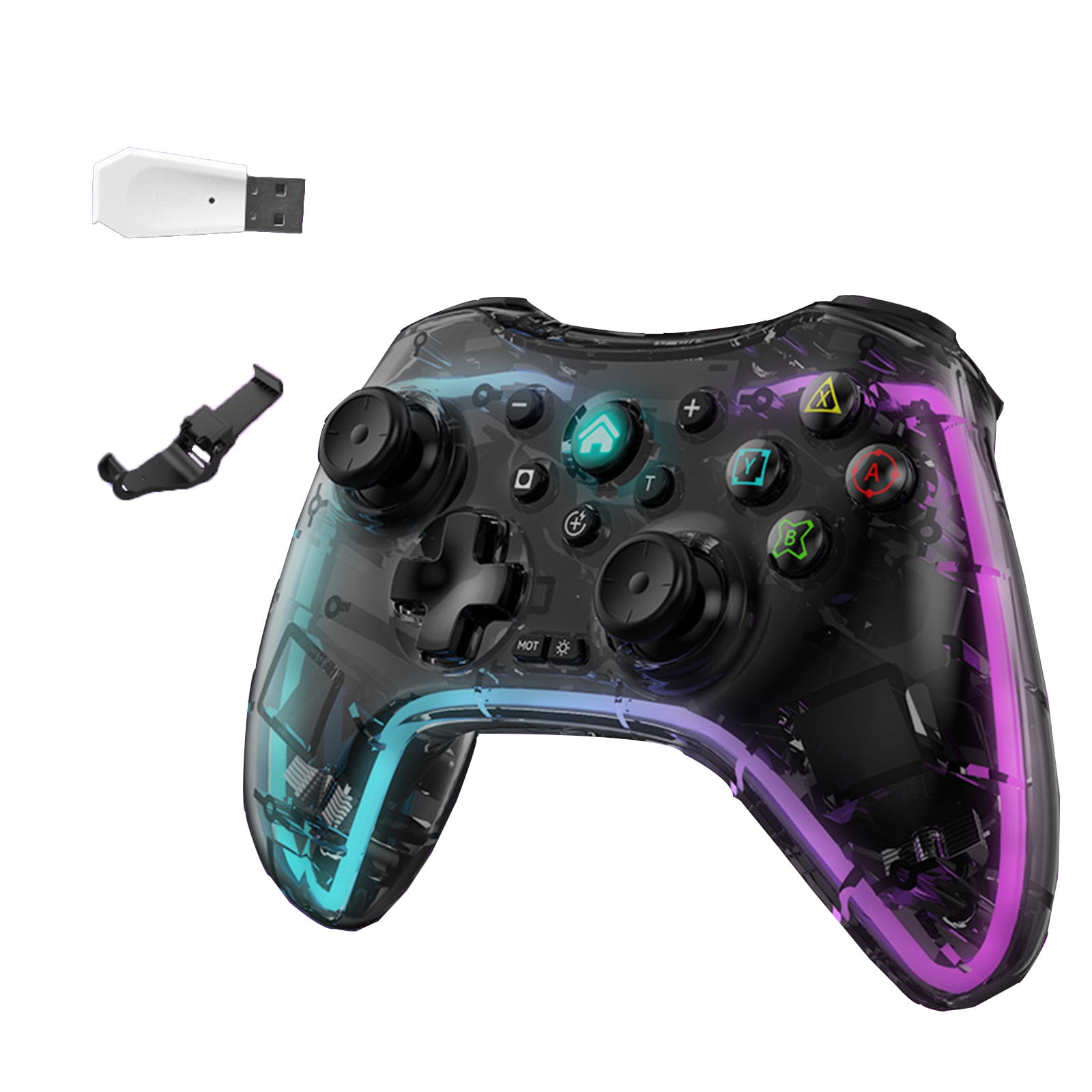 BESTSKY Transparent BLACK Color Game Controllers For Nintendo Switch ...