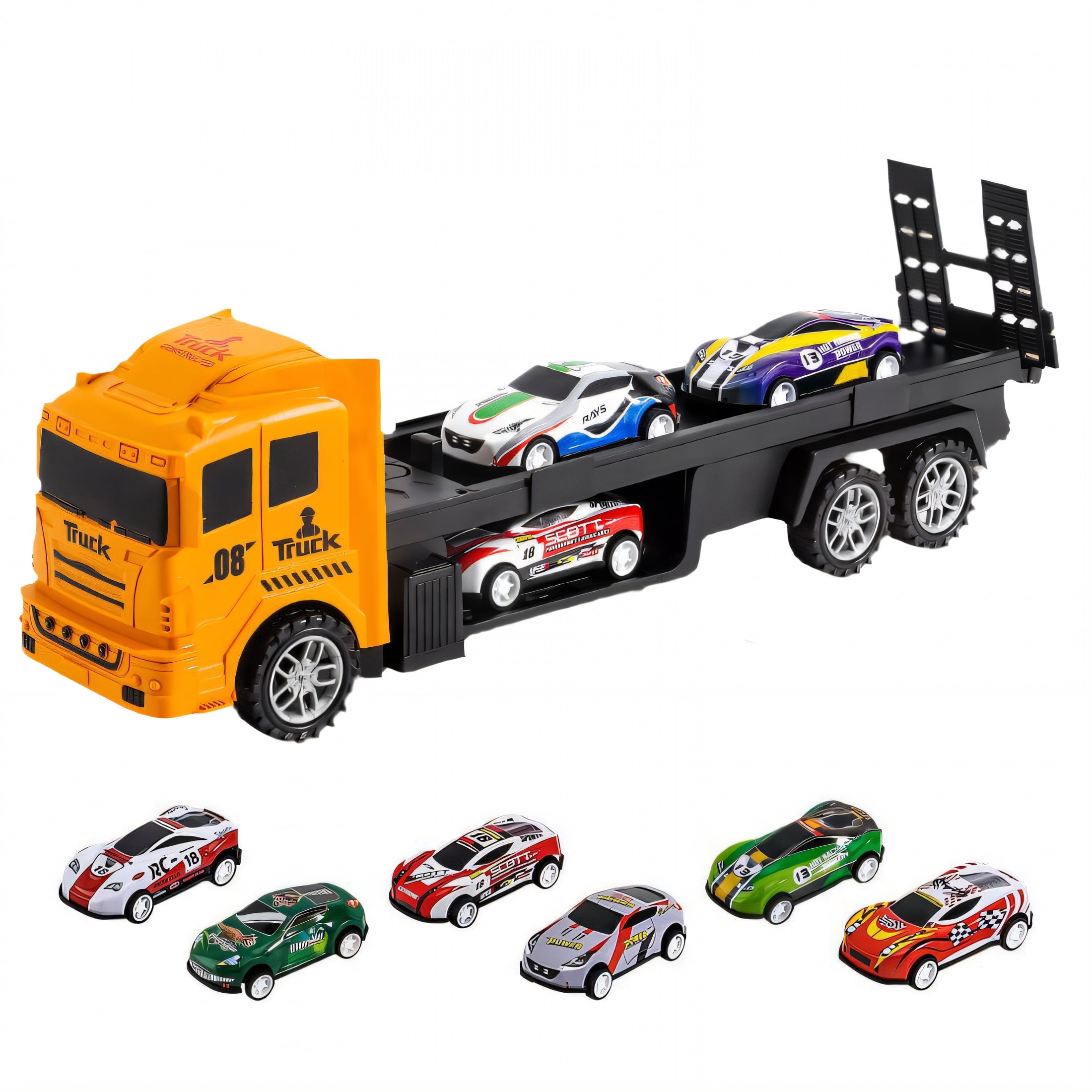 BESTSKY Transport Truck Toys,Folding Transformation Tow Truck Toy ...