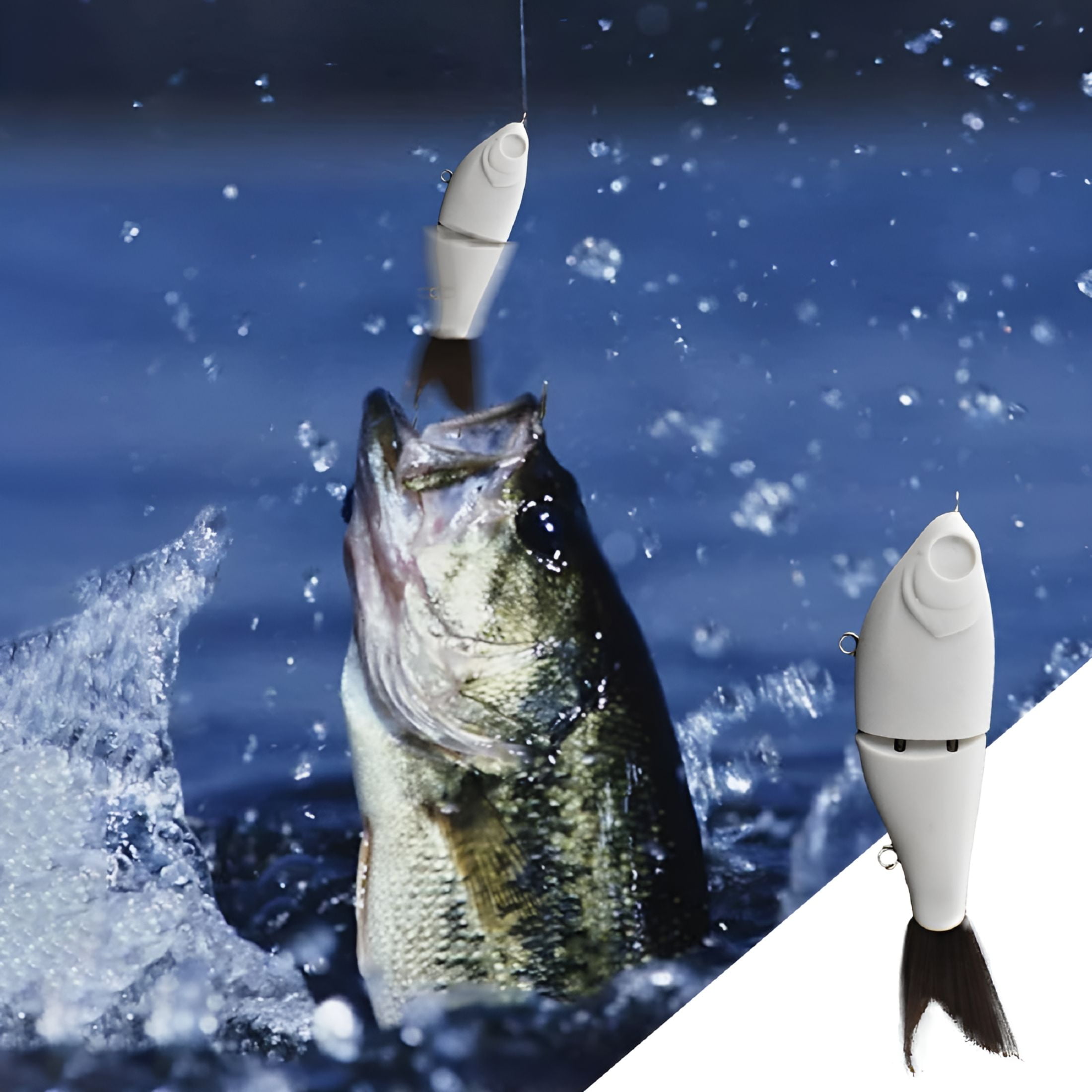 BESTSKY Unpainted Glider Swimbait Blank Artificial Slow Sinking Swim ...
