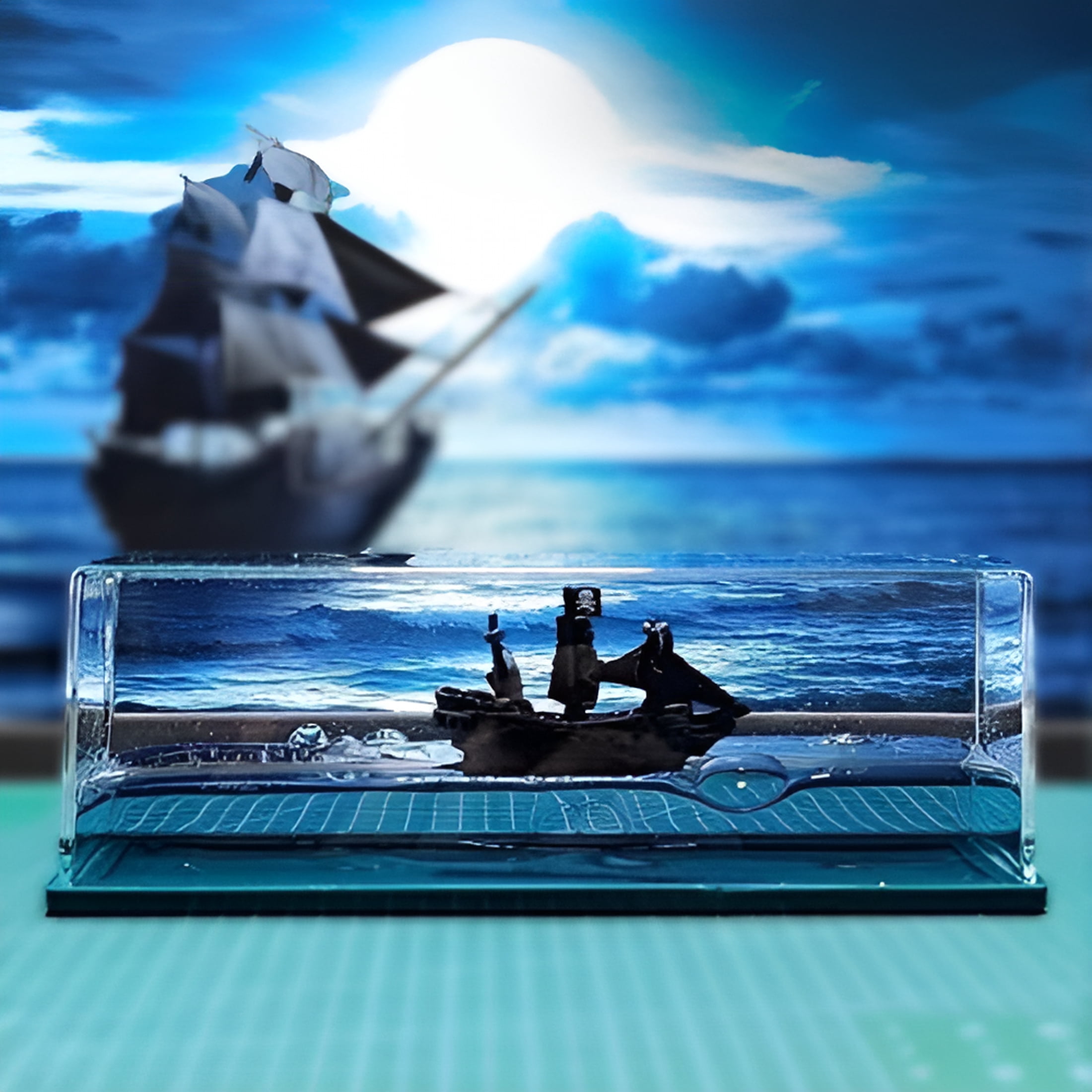 BESTSKY Unsinkable Boat in a Box,Cruise Ship Fluid Drift Bottle ...