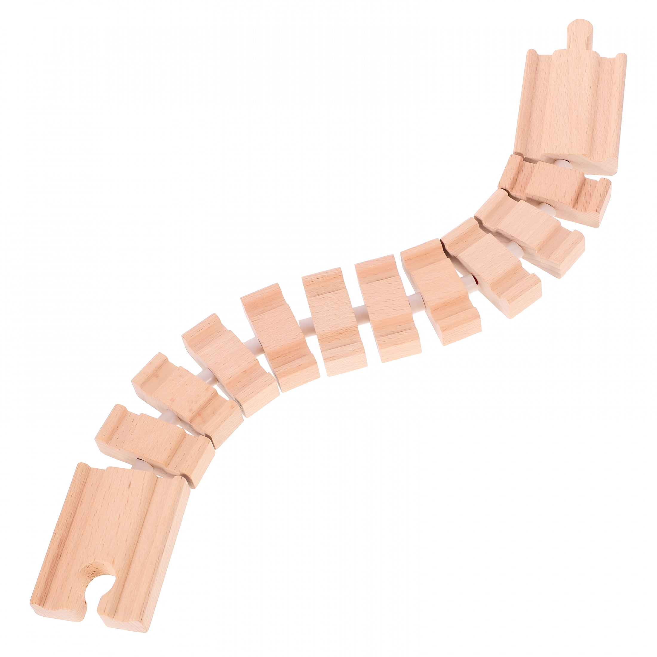 BESTSKY Wood Train Track DIY Wooden Railway Track Expansion Toy ...
