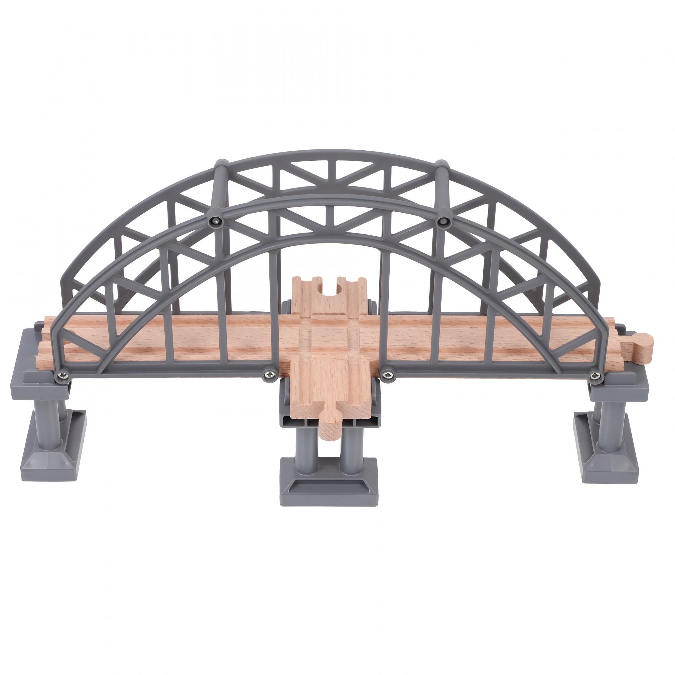 BESTSKY Wooden Train Bridge Toy for Kids - Railway Expansion Accessory ...