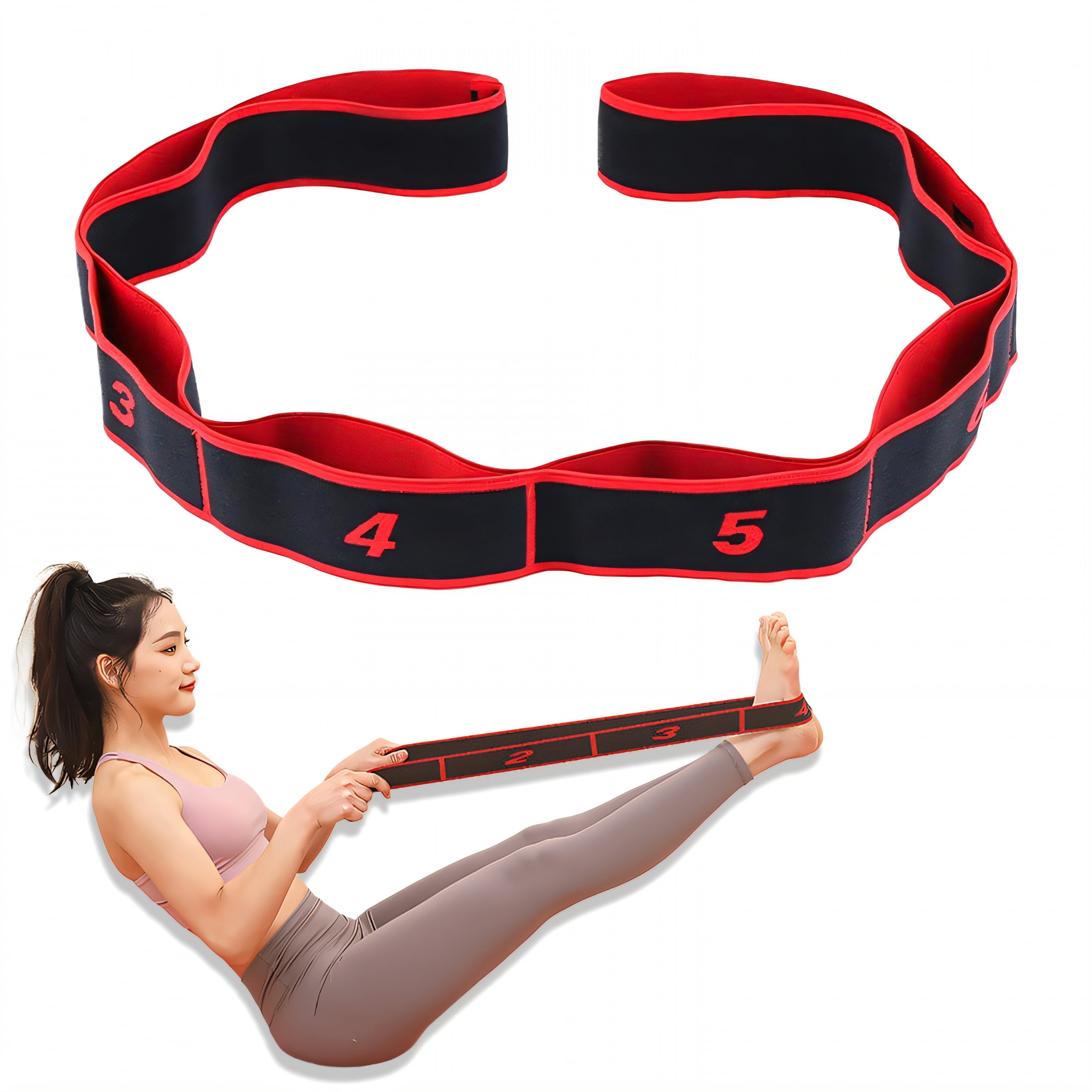 BESTSKY Yoga Strap,Eight Section Layout Stretching Strap,Exercise Bands ...