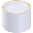 200PCS Gold Plastic Plates, 10.25 Inch Disposable Dinner Plates with ...