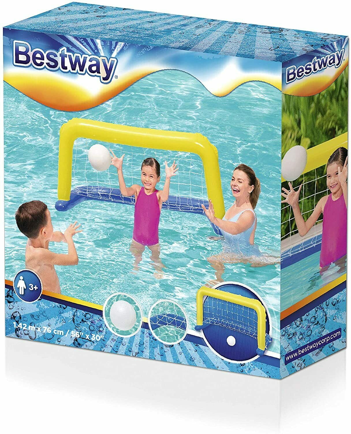 BESTWAY INFLATABLE SWIMMING POOL FLOATING WATER POLO PLAY SET GAME ...
