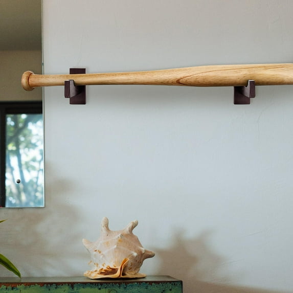 BESTYASH 1 Pair of Wood Base Ball Bat Rack for Wall Multi-use Storage ...