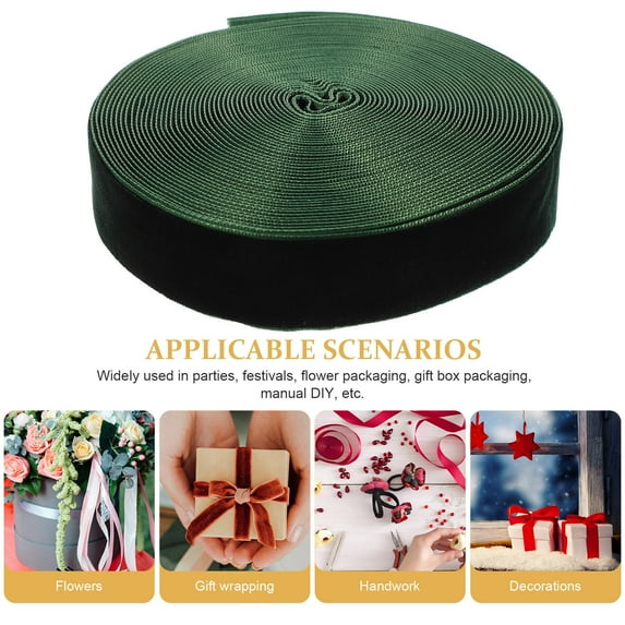 BESTYASH 1 Roll of Green Wrapping Ribbon for Box Packaging and Crafts ...