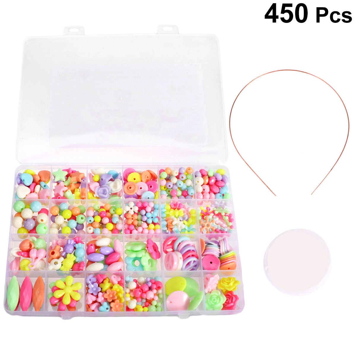 BESTYASH 1 Set Girls Bead Kit for Creative Crafts Assorted Color ...