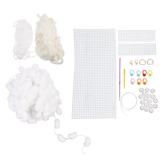 BESTYASH 1 Set Handmade Craft Materials for Bag White Polyester for DIY ...
