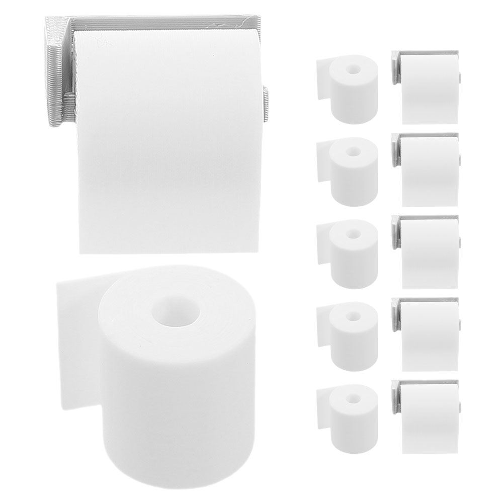 BESTYASH 1 Set Mini Toilet Paper Holder For Dollhouse White PLA ...